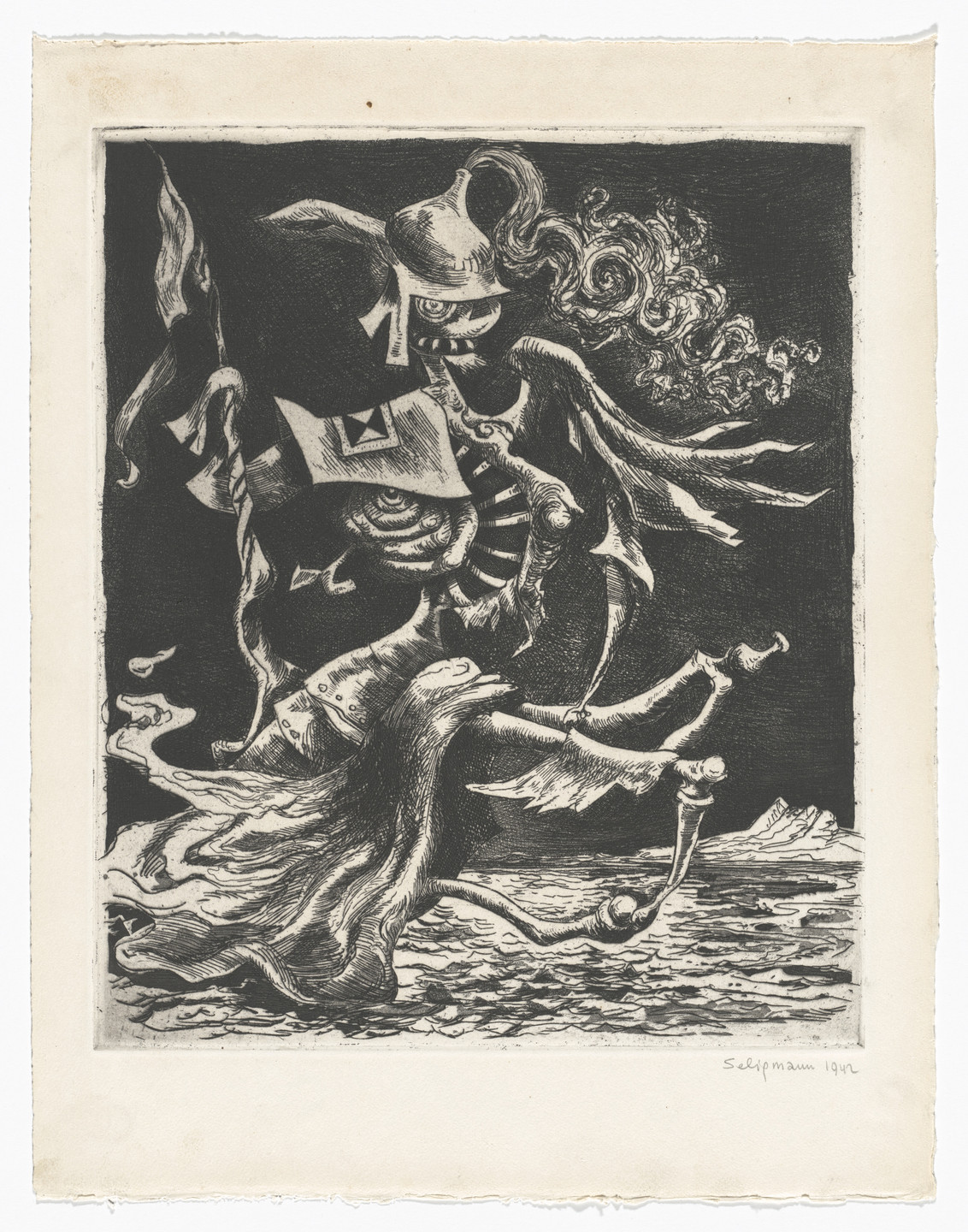 Kurt Seligmann. Phantom of the Past from VVV Portfolio. 1942, published ...