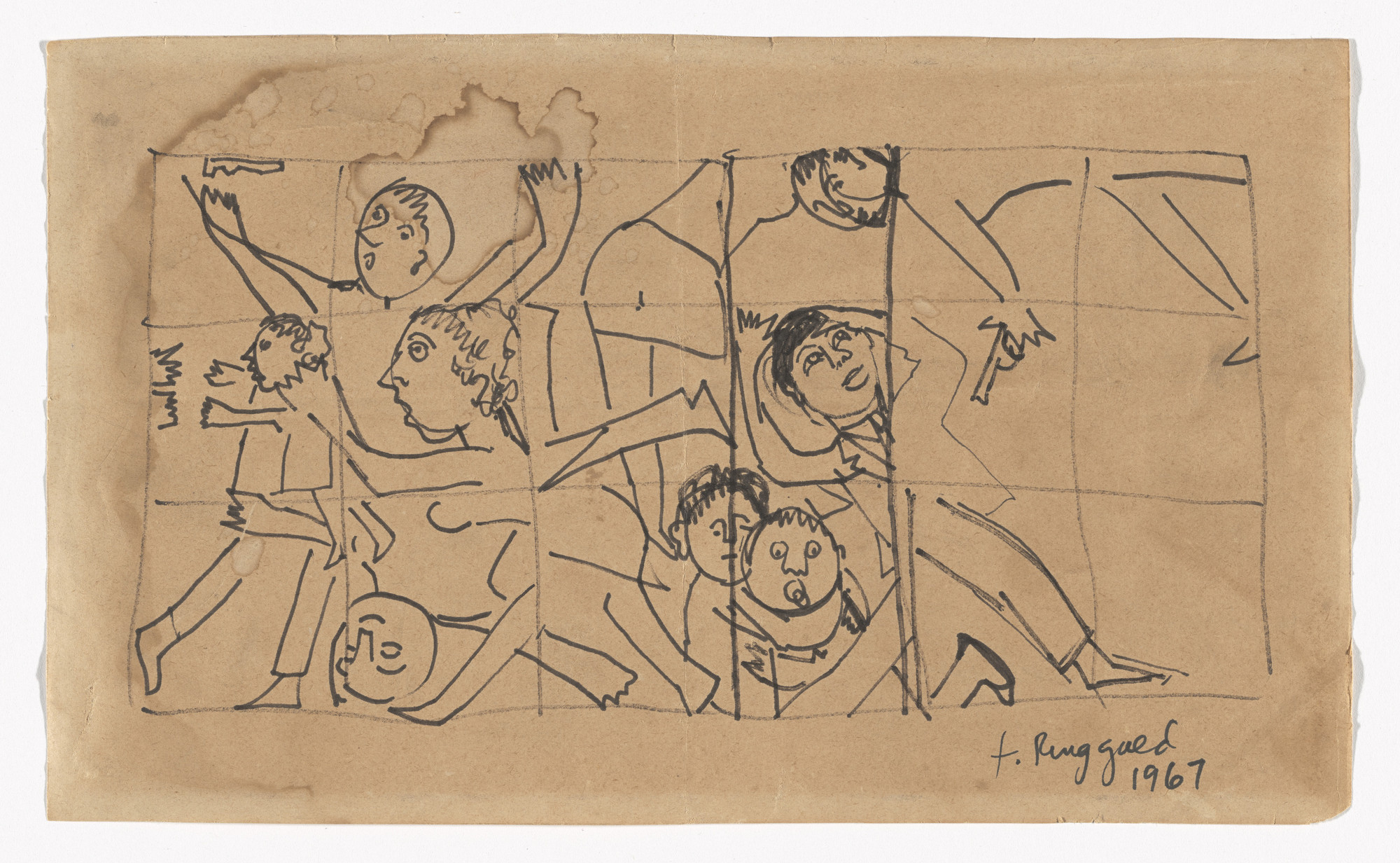 Faith Ringgold. Die: Drawing No. 2. 1967 | MoMA