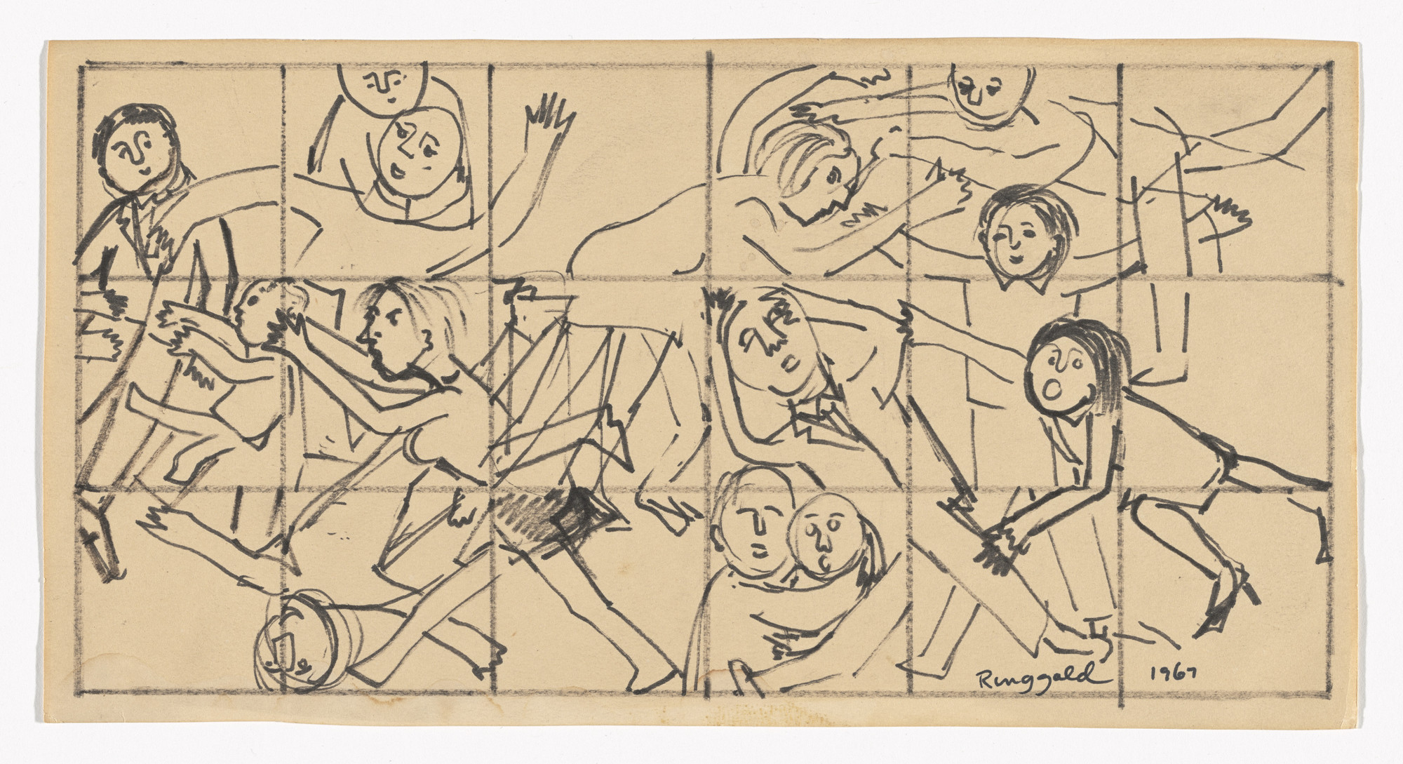 Faith Ringgold. Die: Drawing No. 4. 1967 | MoMA