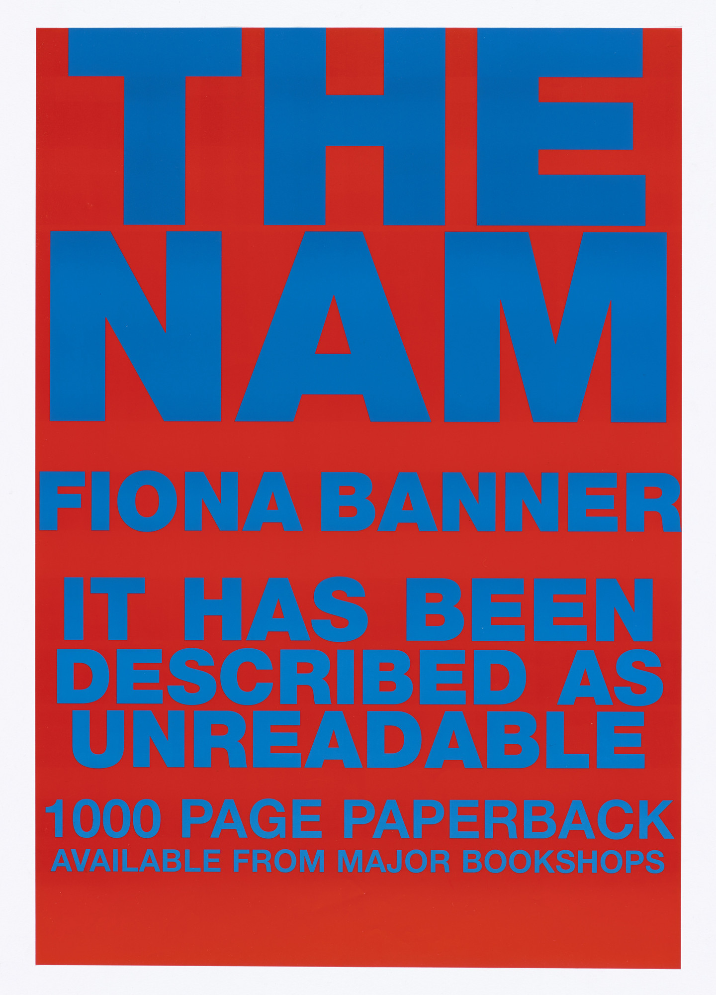 Fiona Banner. Poster for The Nam. 1997 | MoMA