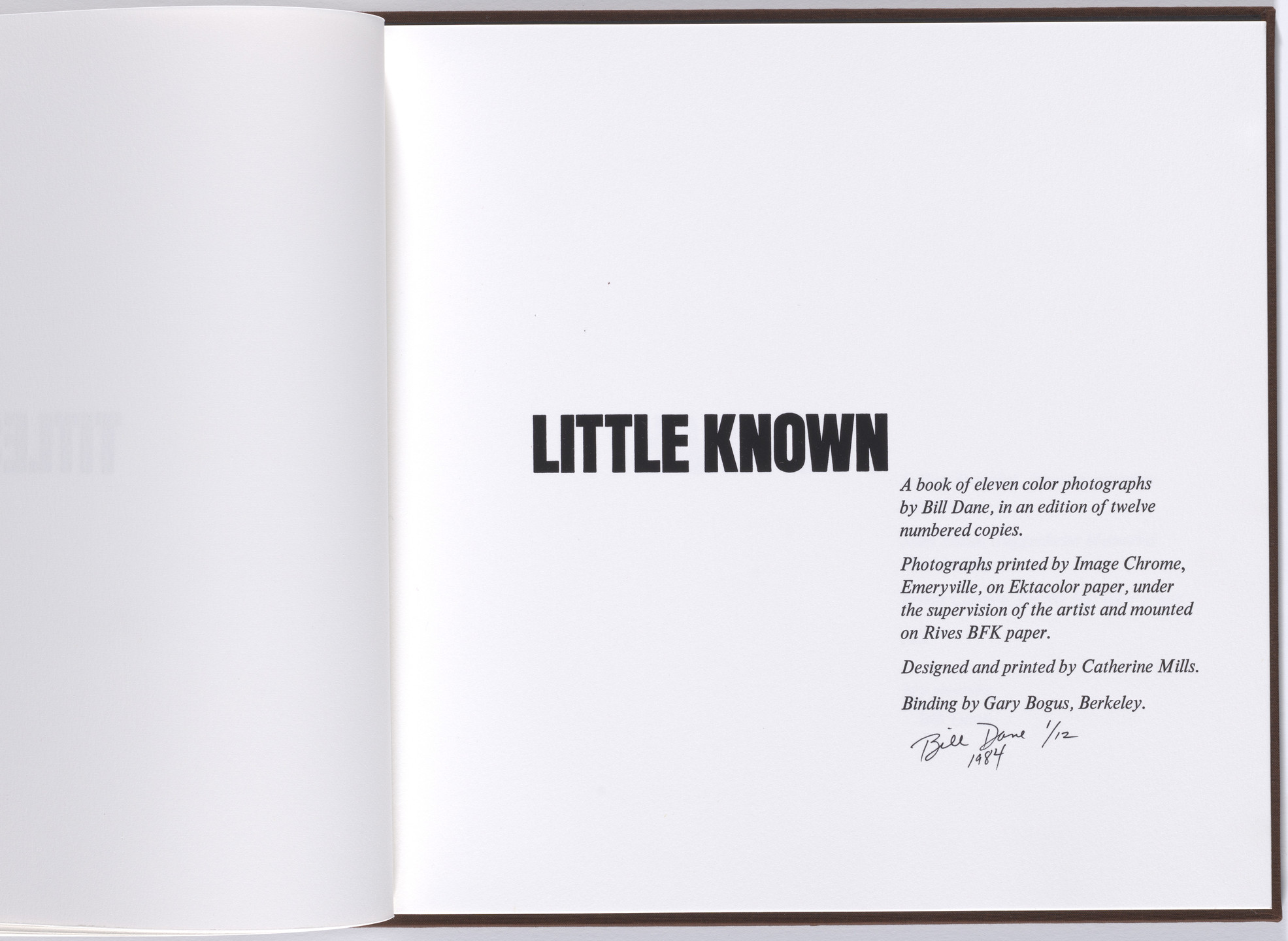 Bill Zulpo-Dane. Little Known. 1984 | MoMA