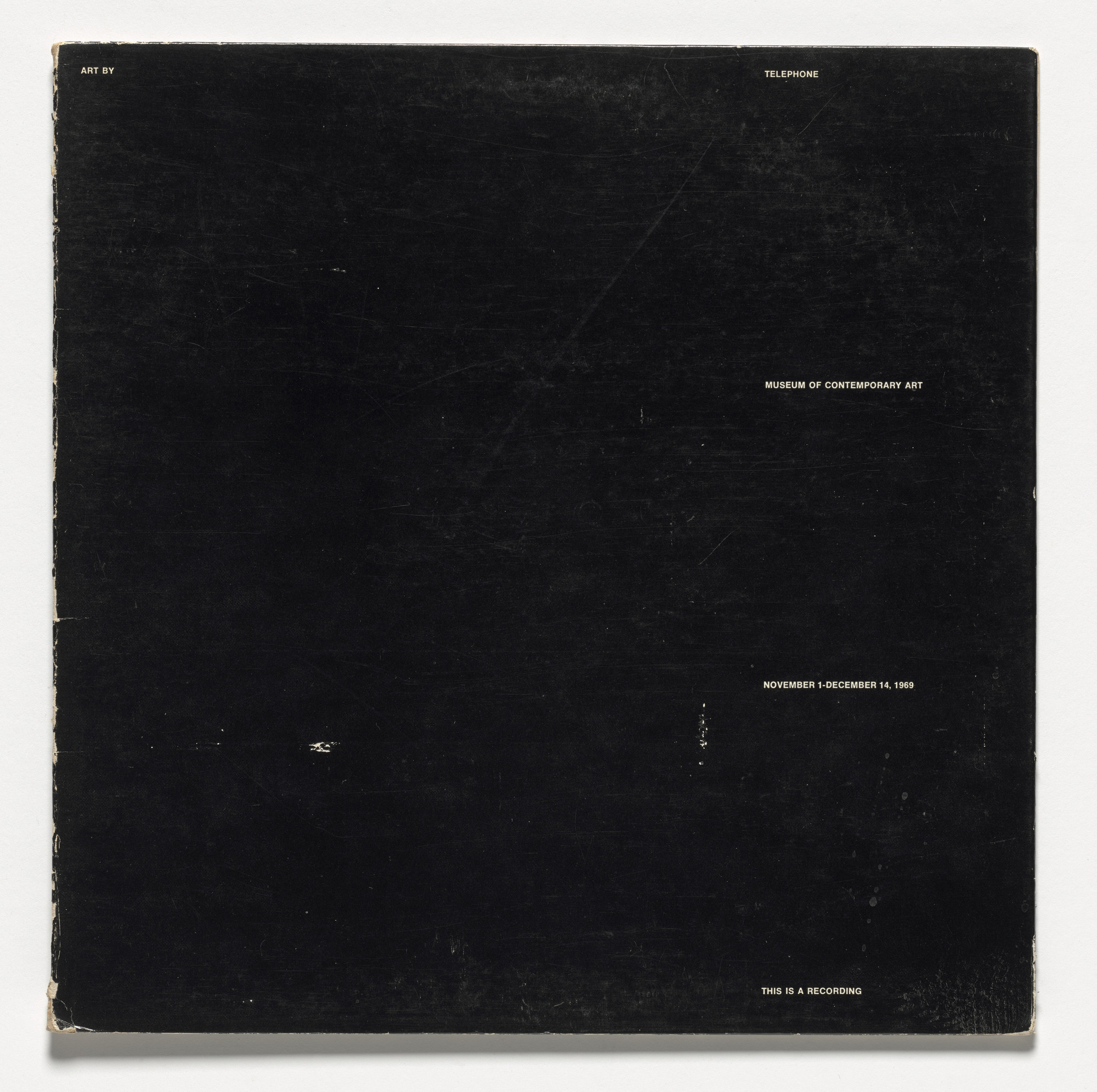 Various Artists. Art by Telephone. 1969 | MoMA