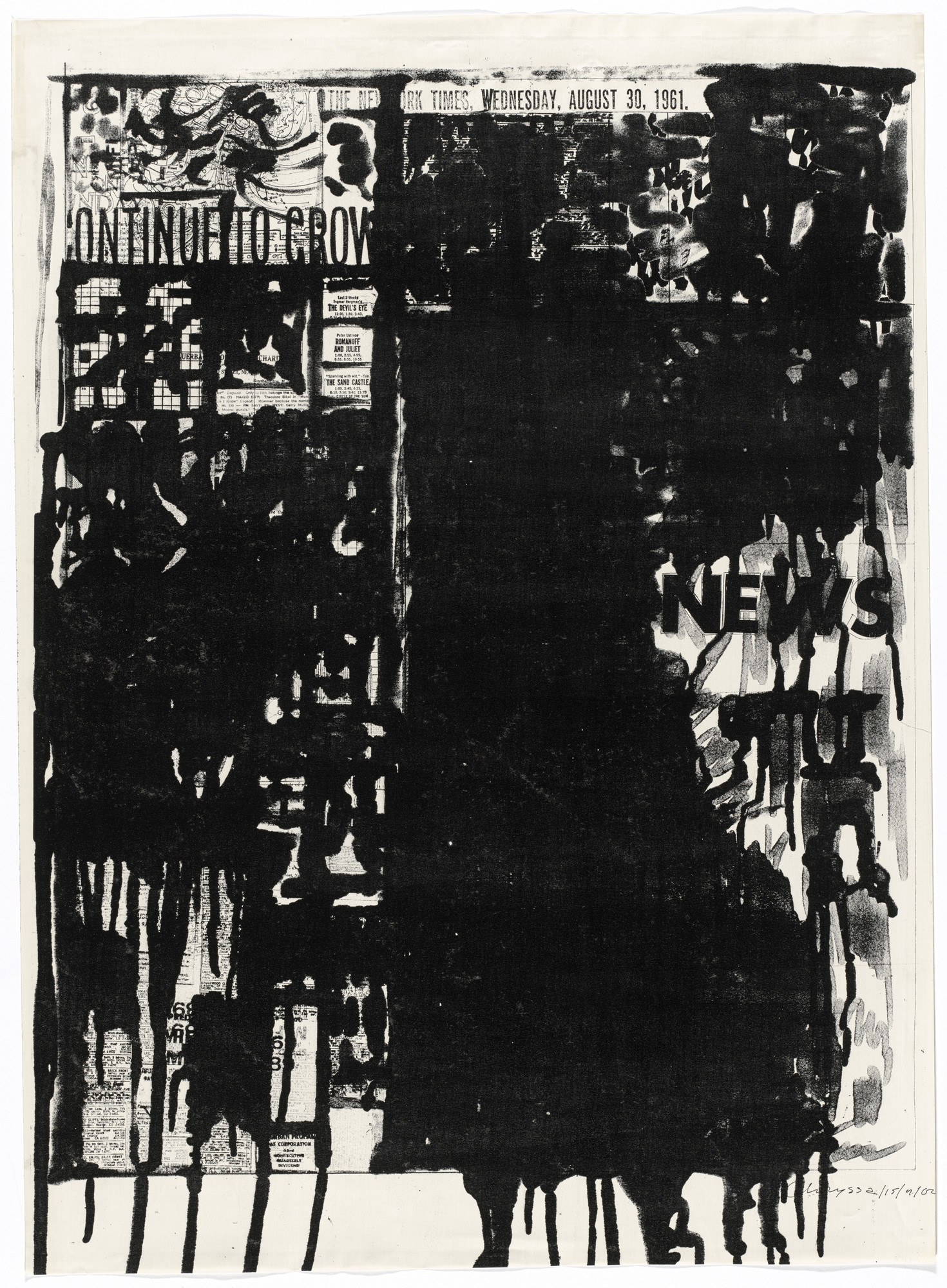 Chryssa. Untitled from Newspaper Book. 1962 | MoMA