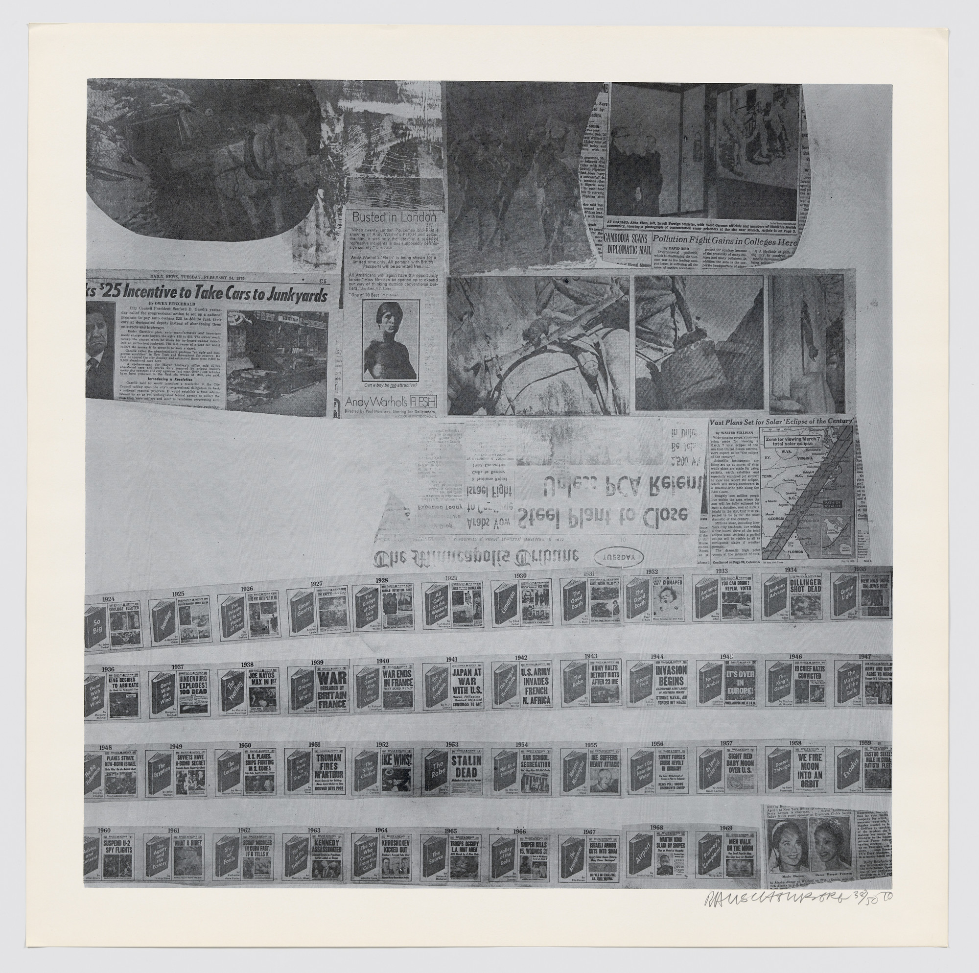 Robert Rauschenberg. Features from Currents. 1970 | MoMA