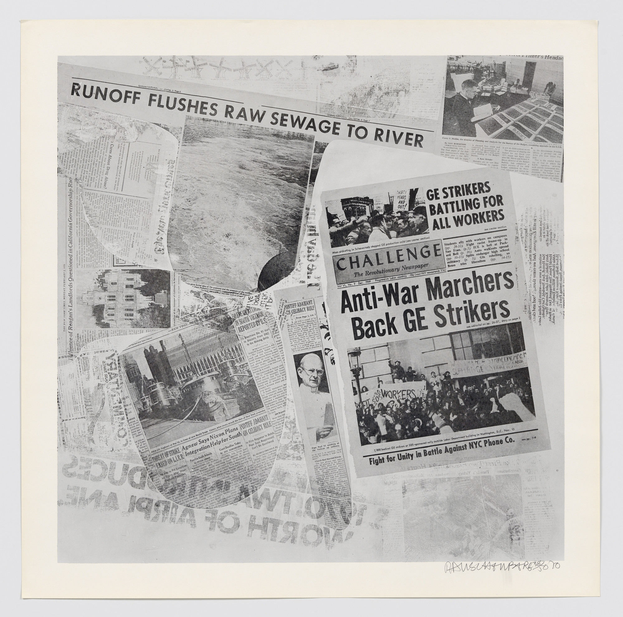 Robert Rauschenberg. Features from Currents. 1970 | MoMA