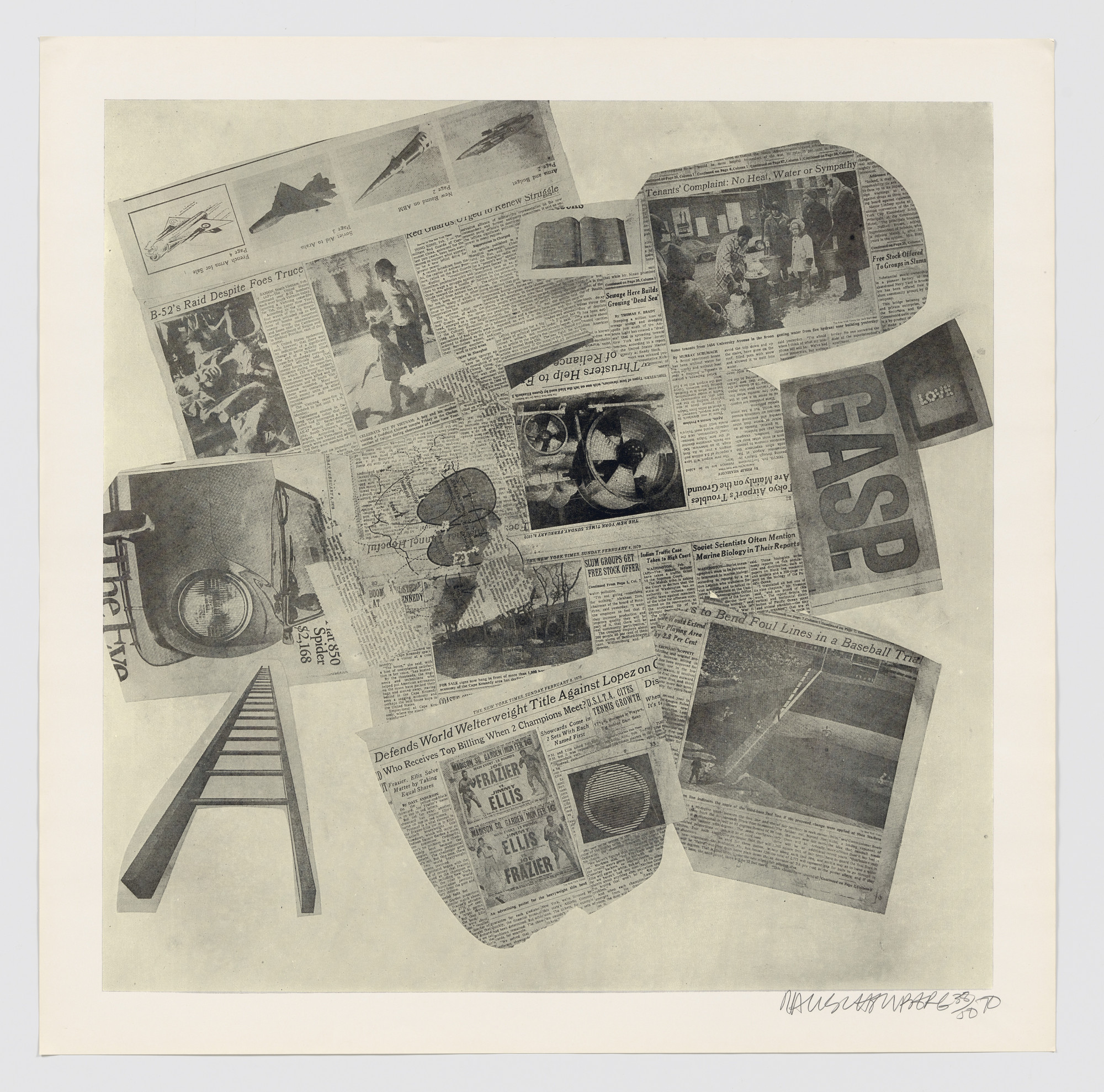 Robert Rauschenberg. Features from Currents. 1970 | MoMA