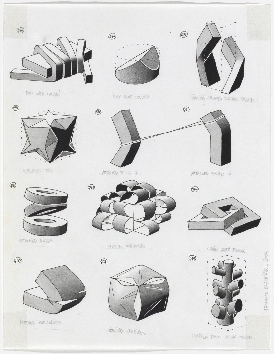 François Blanciak. Sketch from the Siteless series. 2004 | MoMA