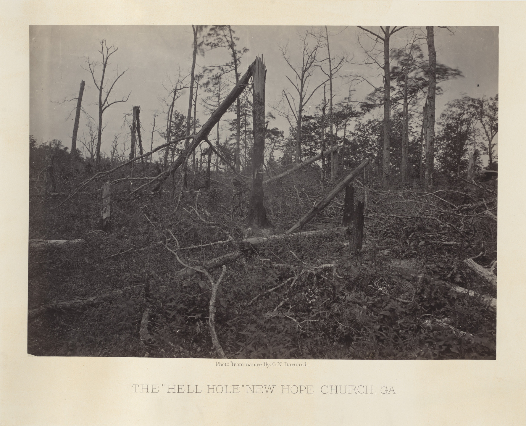 George N. Barnard. The "Hell Hole," New Hope Church, Georiga from the ...