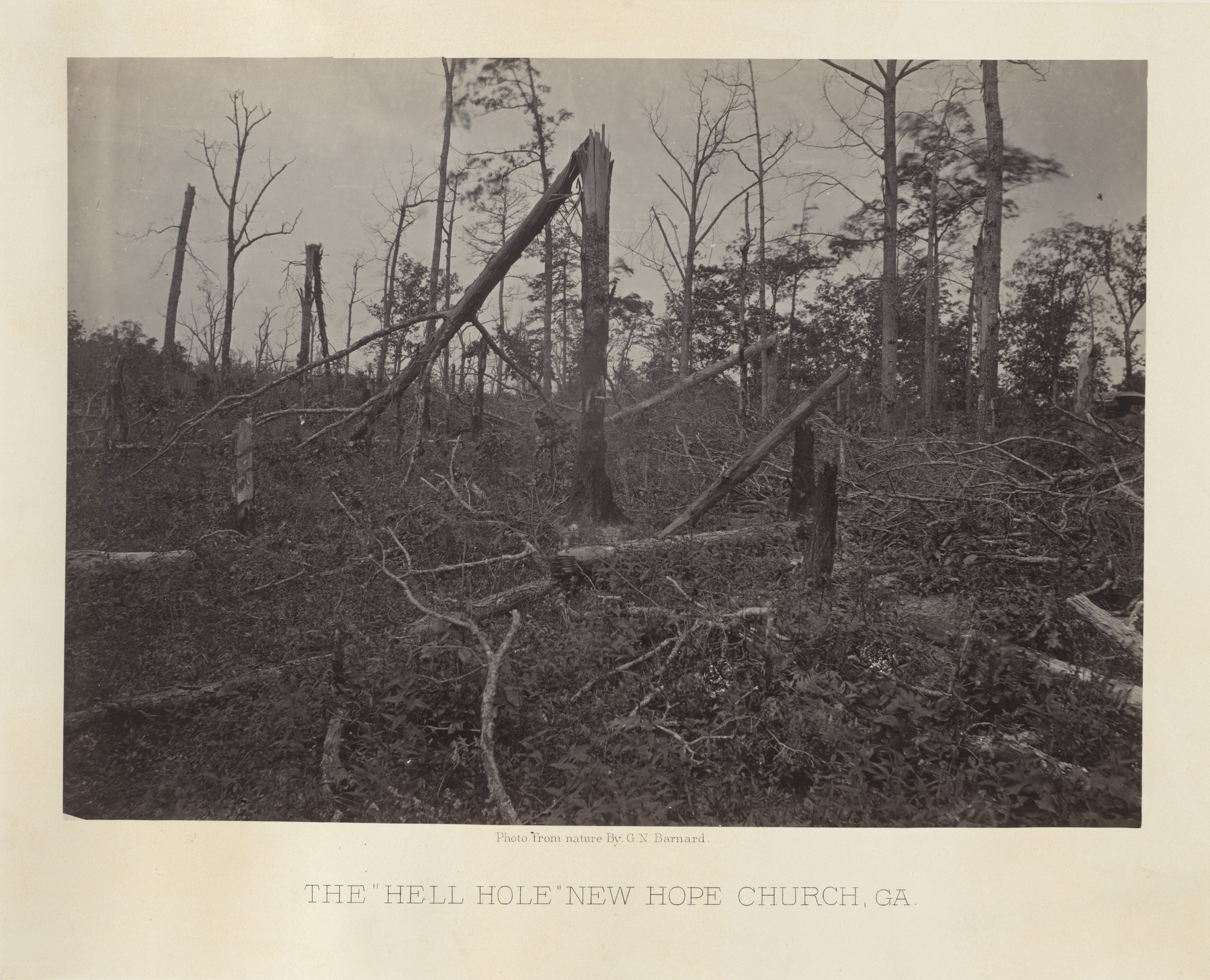 George N. Barnard. The "Hell Hole," New Hope Church, Georiga from the ...