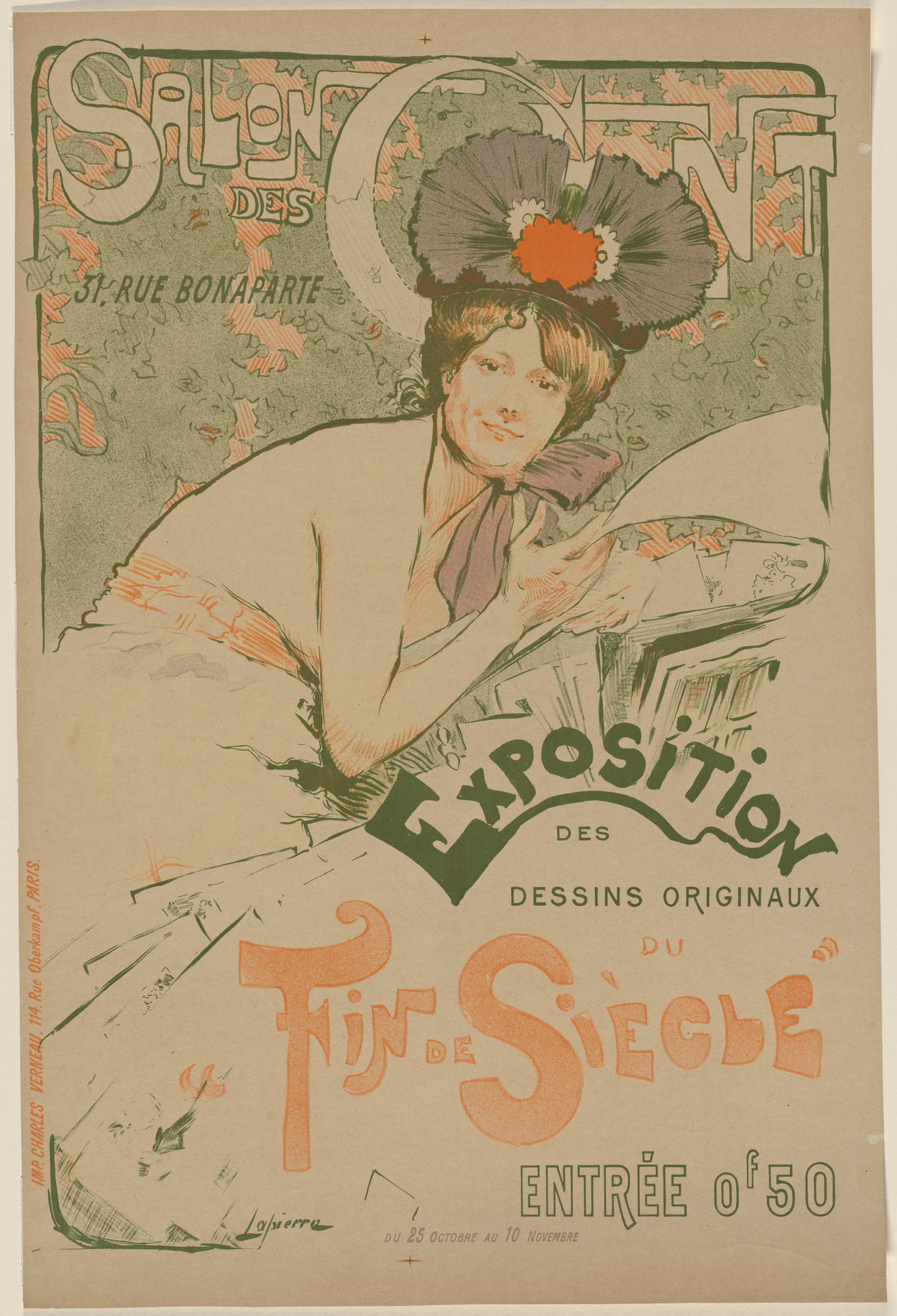 Charles Lapierre. Salon des Cents, Exposition des dessins originaux du ...