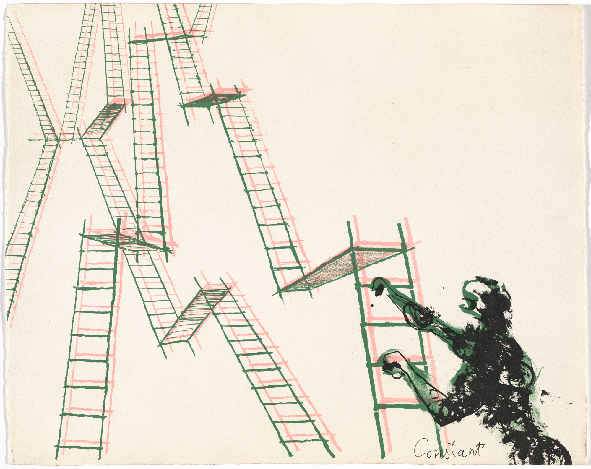 Constant (Constant Anton Nieuwenhuys). Untitled from Labyrismen. 1968 ...