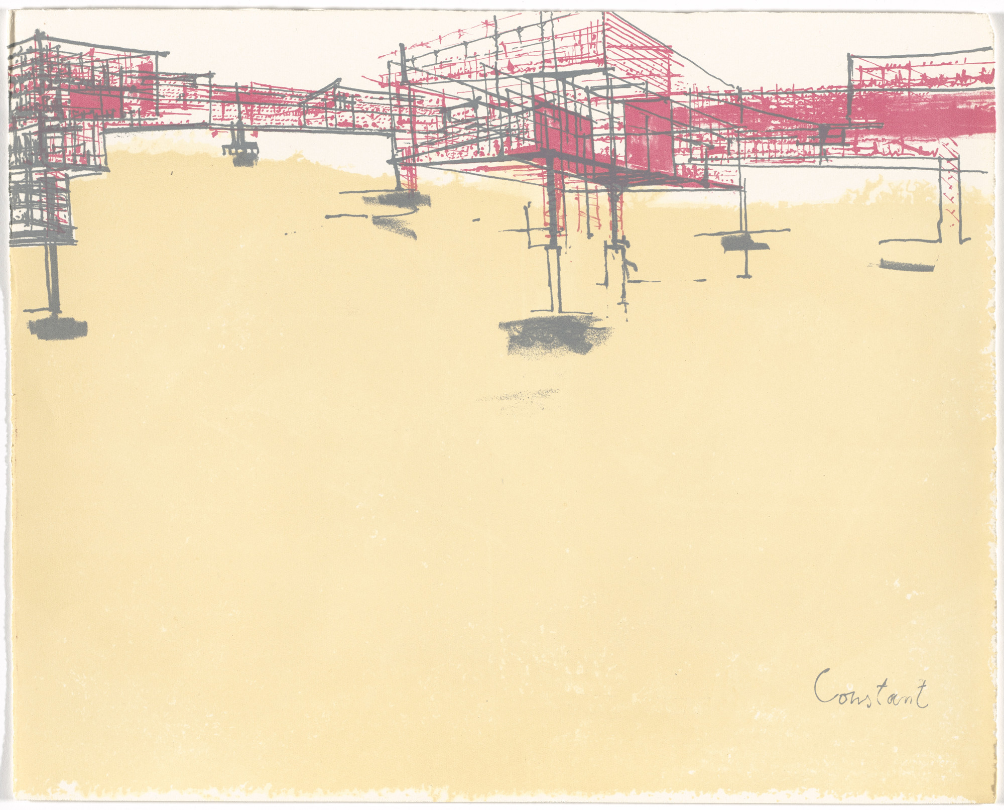 Constant (Constant Anton Nieuwenhuys). Untitled from Labyrismen. 1968 ...