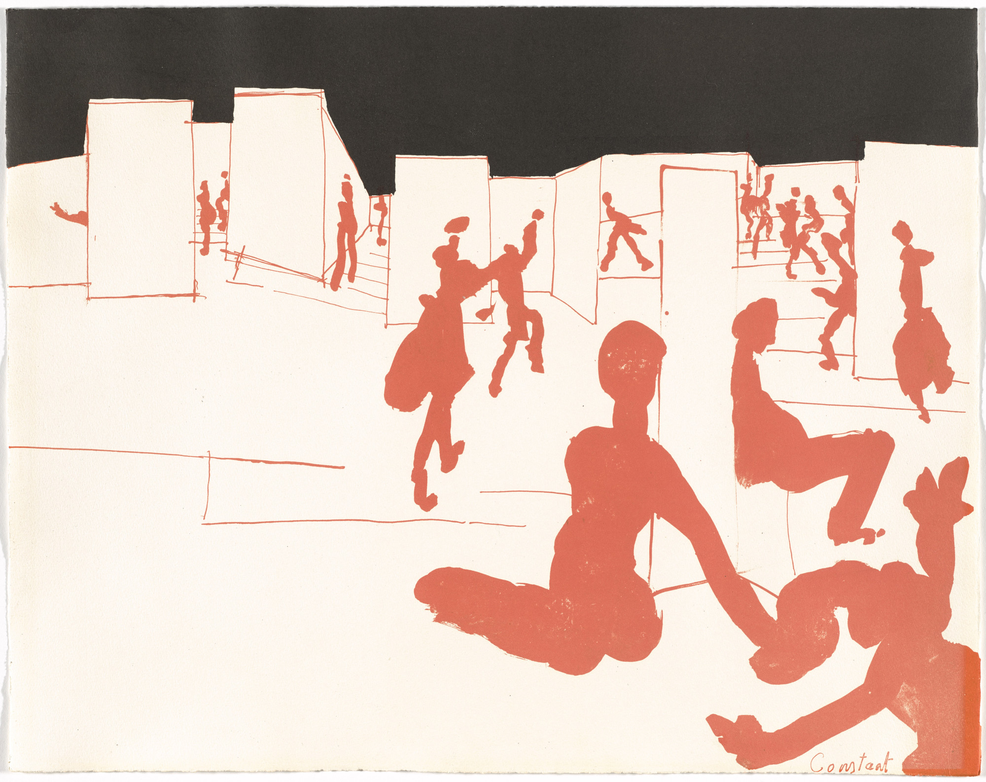 Constant (Constant Anton Nieuwenhuys). Untitled from Labyrismen. 1968 ...