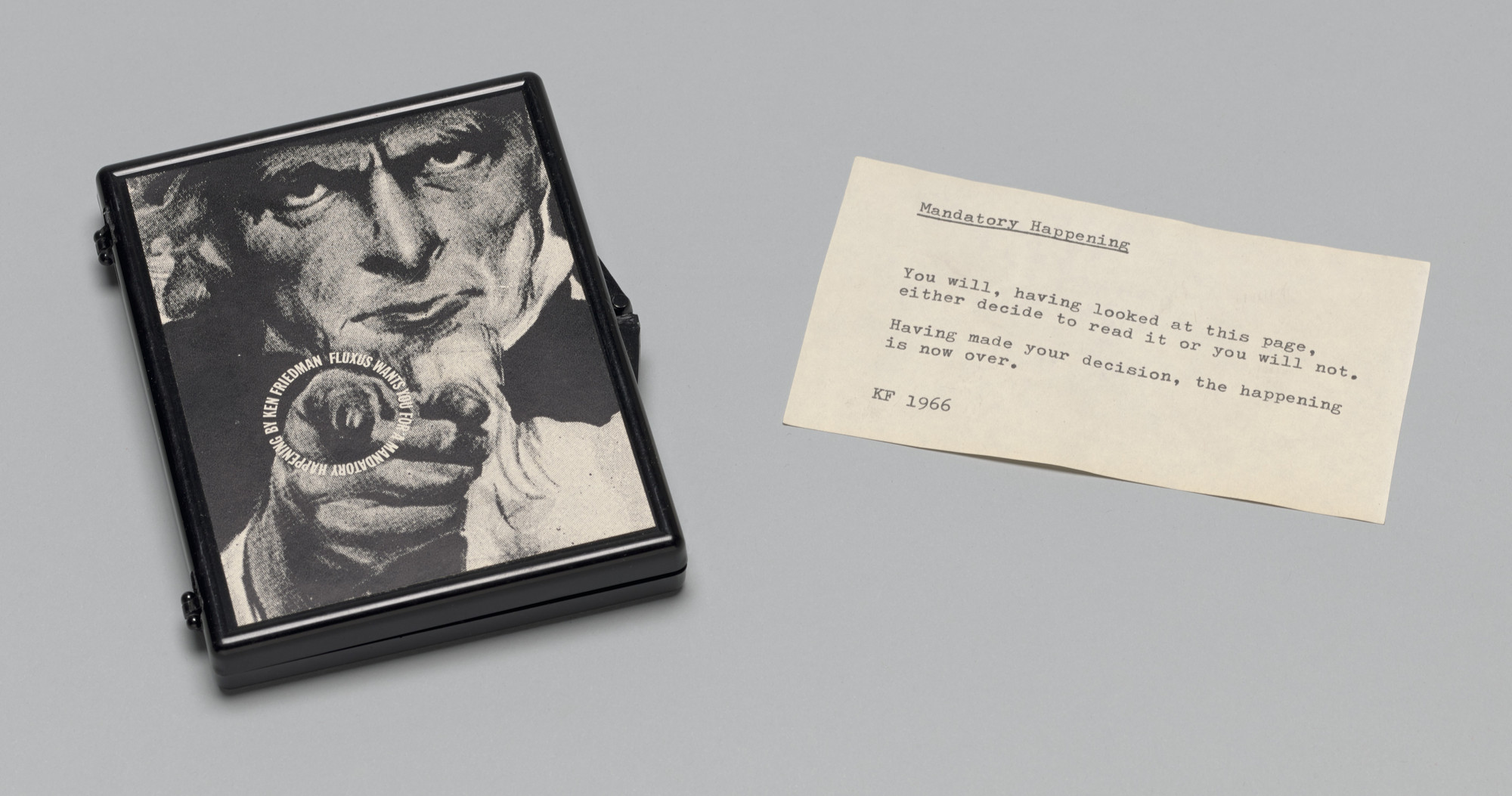 Ken Friedman. Prototype for Mandatory Happening. 1966/1982 | MoMA