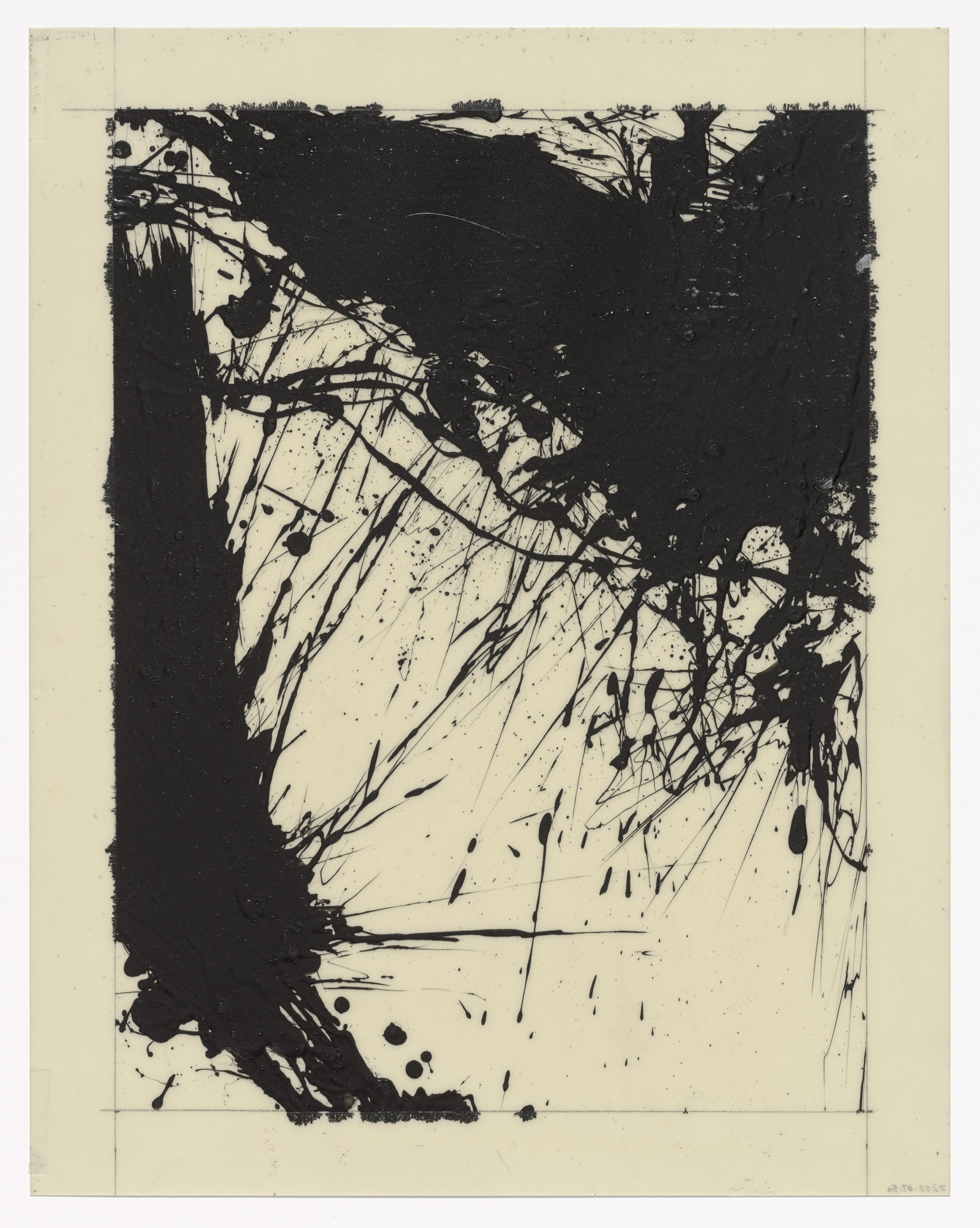 Norman Bluhm. Unused preparatory drawing for In Memory of My Feelings ...