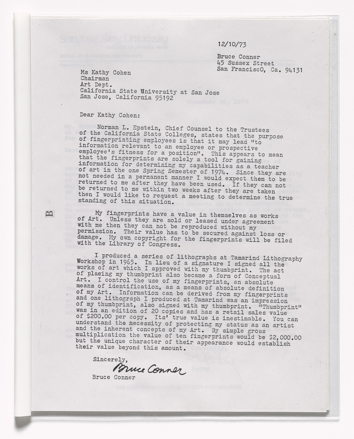 Bruce Conner. PRINTS. 1974 | MoMA