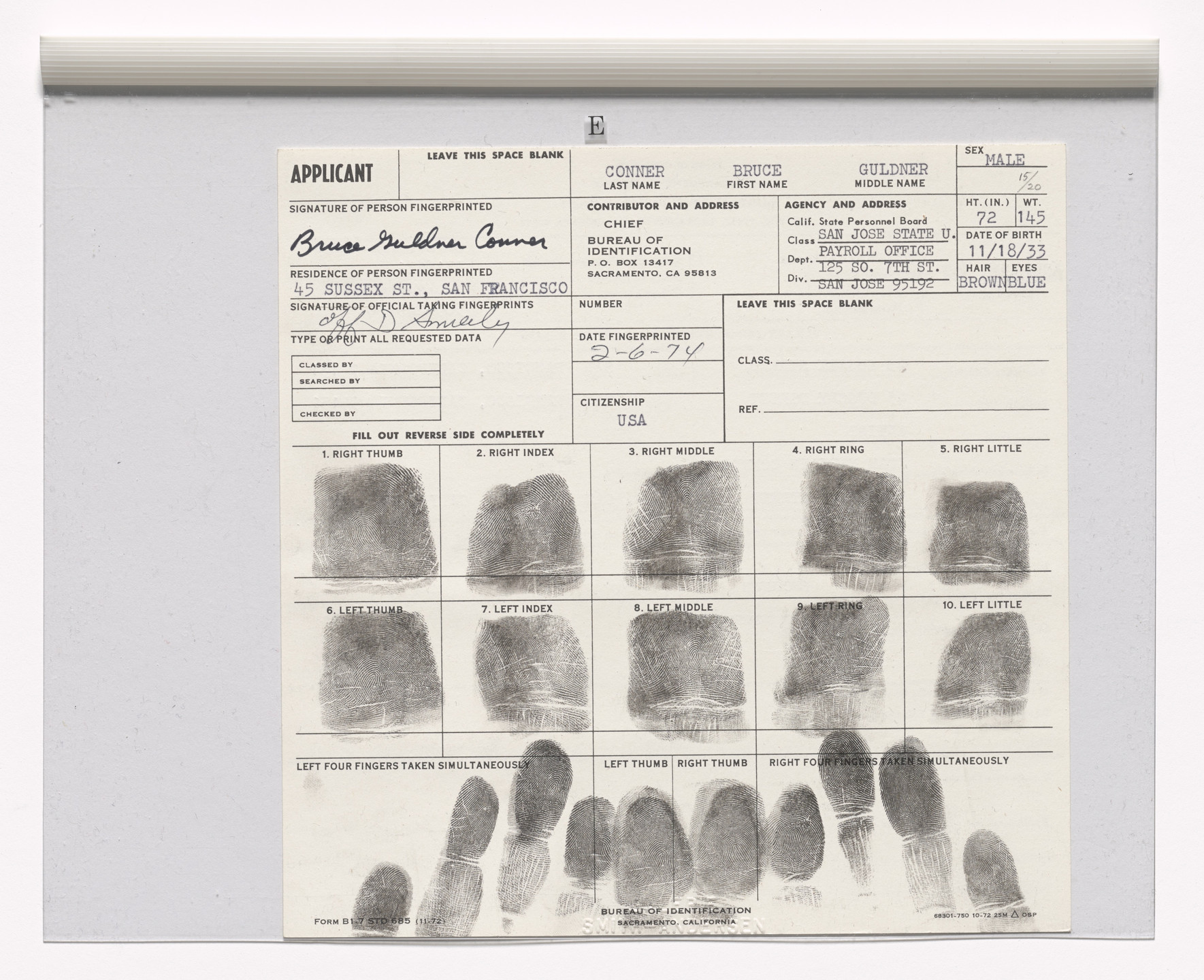 Bruce Conner. PRINTS. 1974 | MoMA