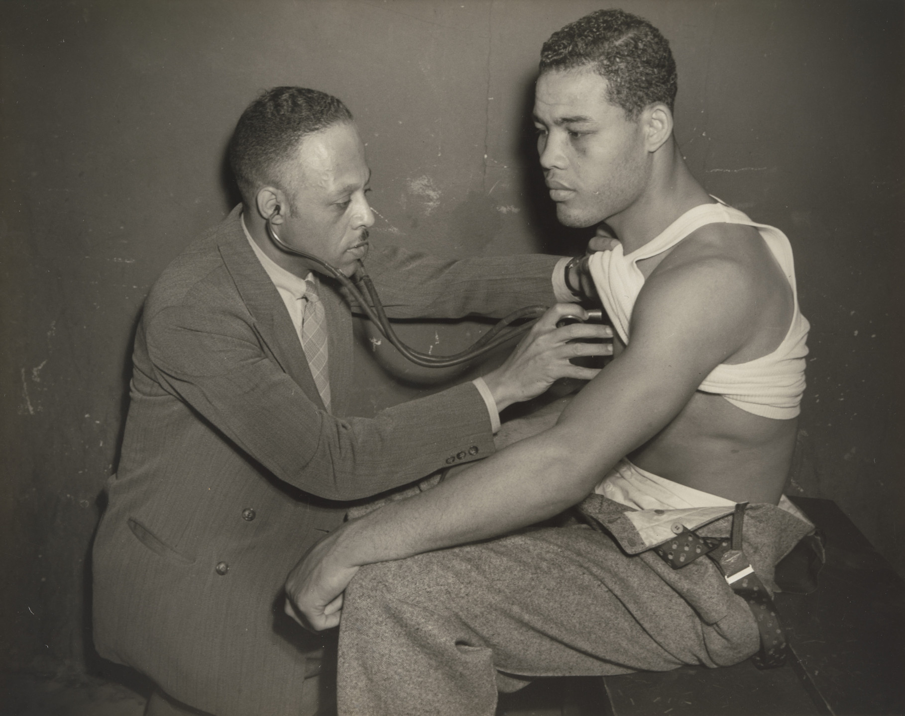 Robert H. McNeill. Joe Louis, Medical Check-up Prior to Second Match ...