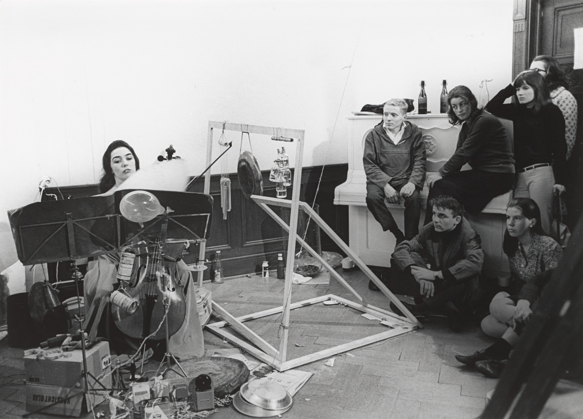 Charlotte Moorman, Nam June Paik. Charlotte Moorman performing at 24 ...