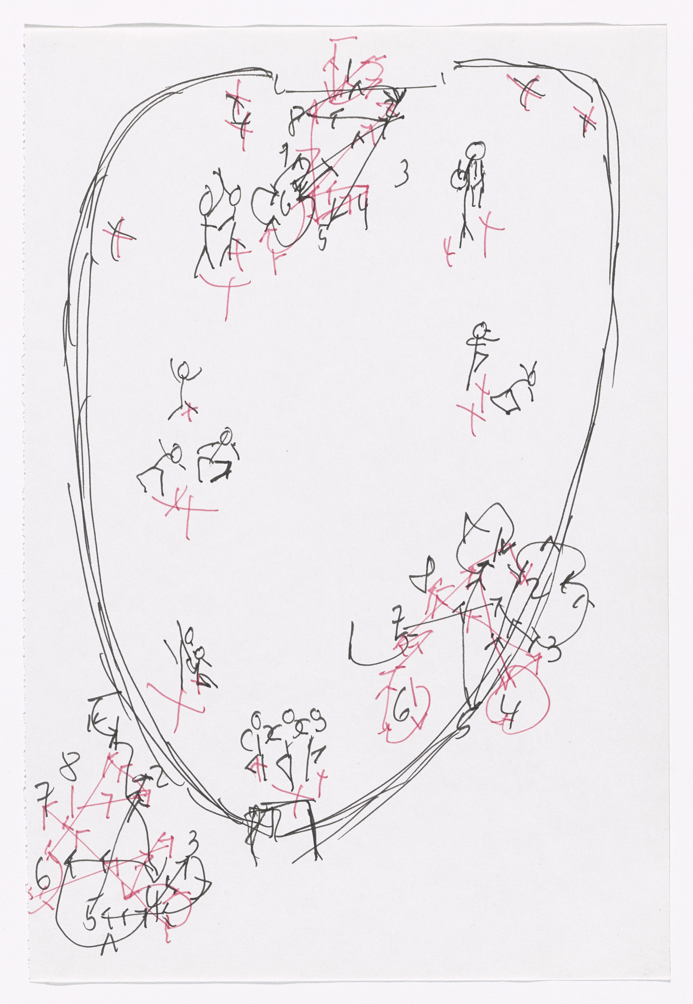 Merce Cunningham. Notes for Roaratorio. 1983 | MoMA