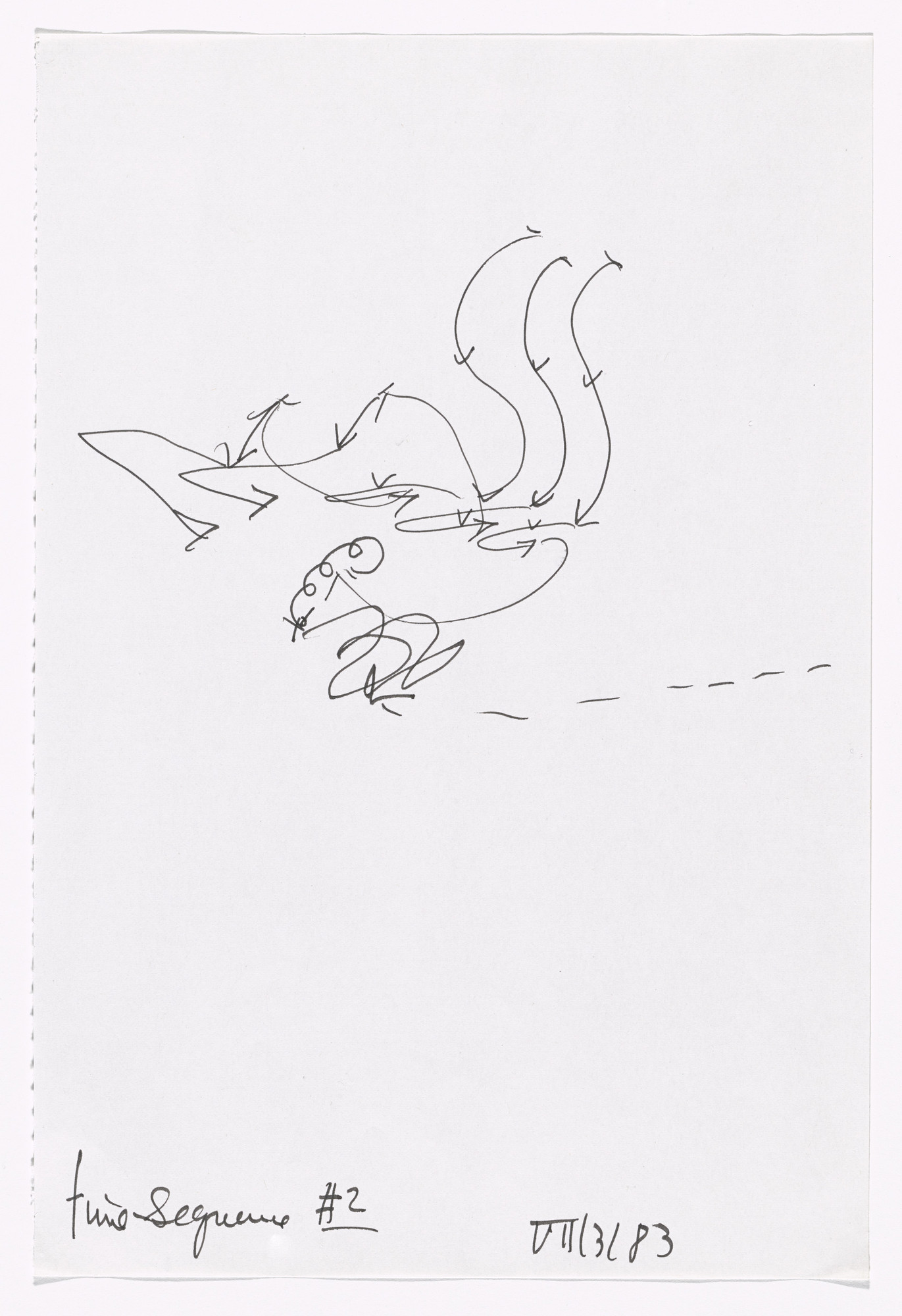 Merce Cunningham. Notes for Roaratorio. 1983 | MoMA