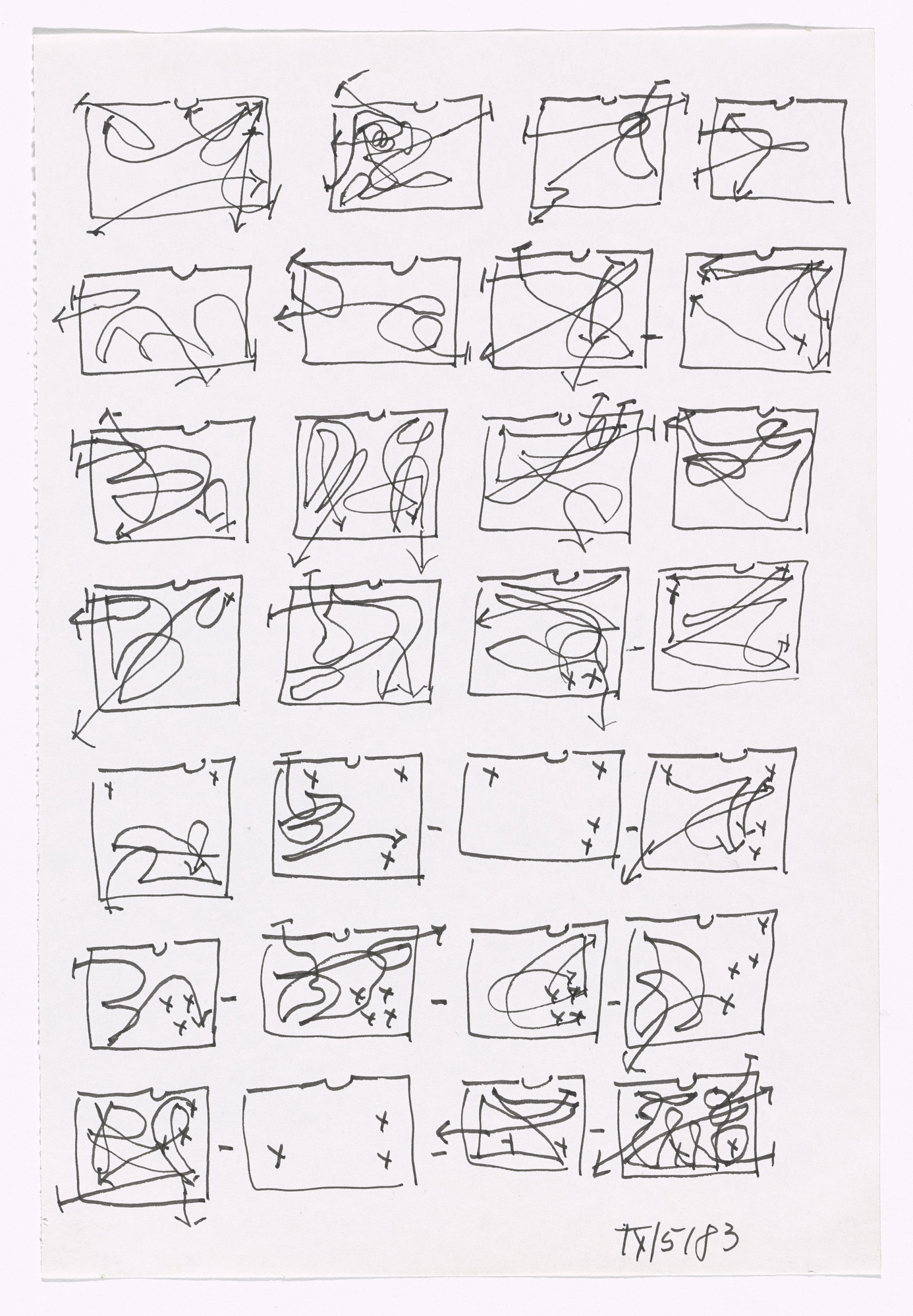 Merce Cunningham. Notes for Roaratorio. 1983 | MoMA