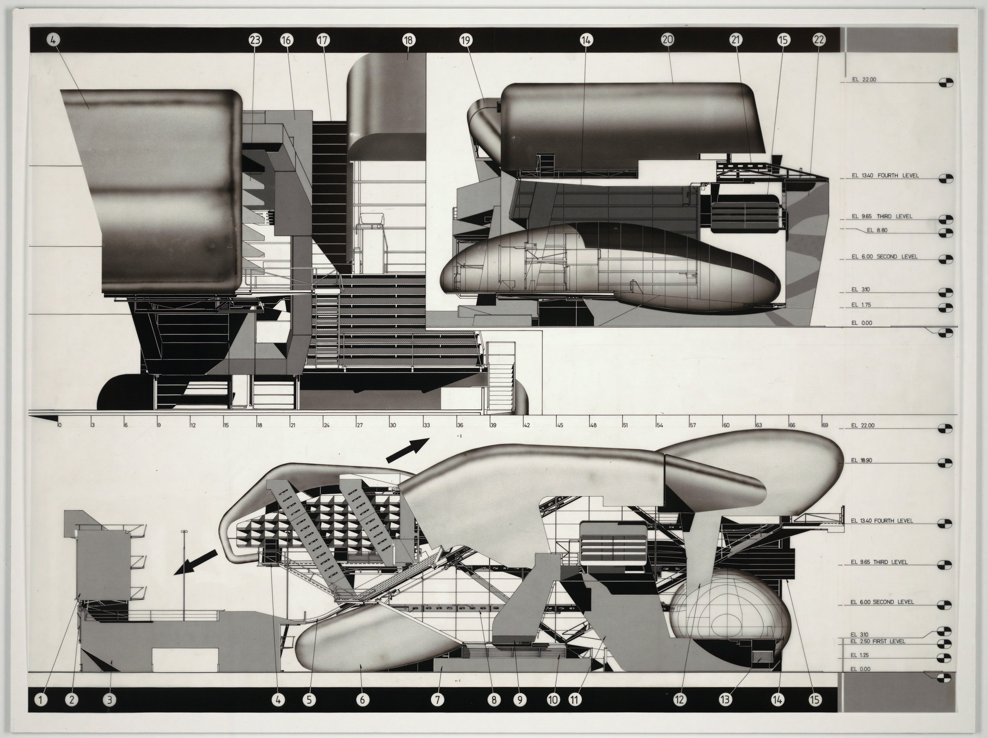 Neil M. Denari. Prototype Architecture School No. 5, project, Los ...