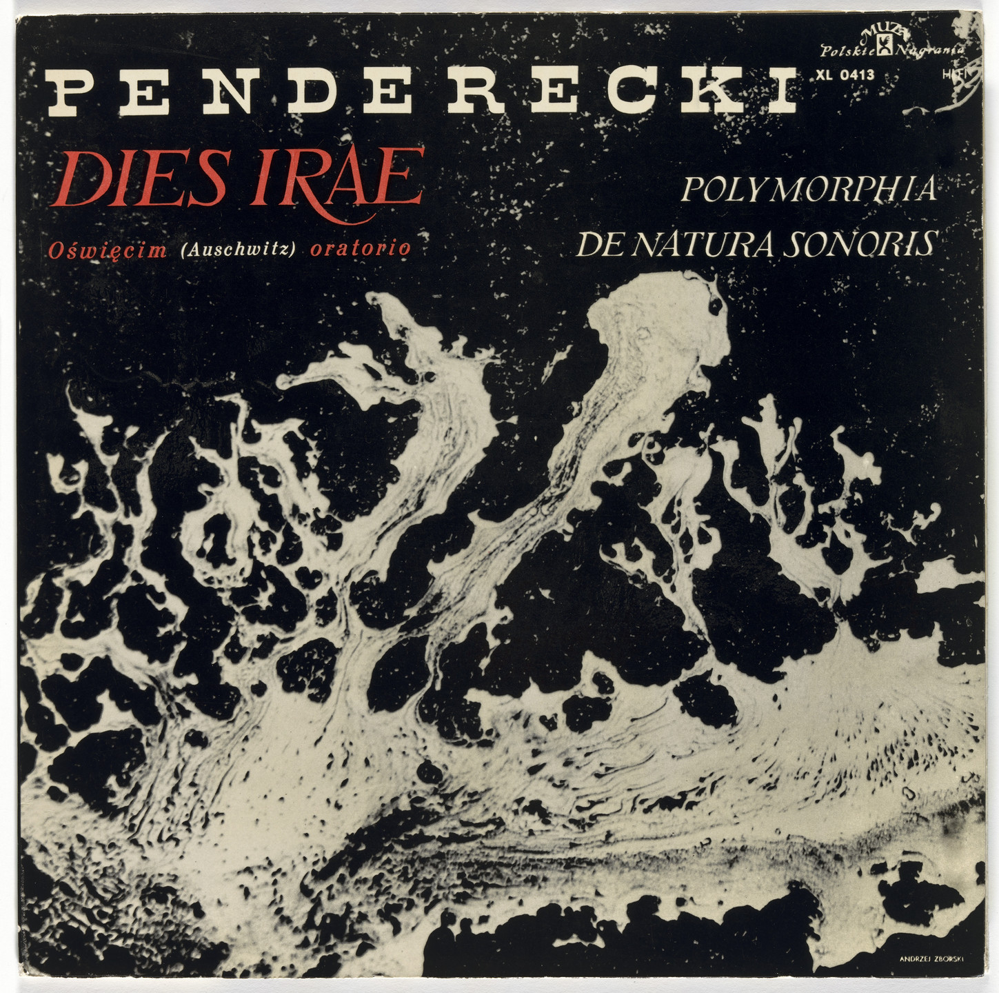 Andrzej Zborski. Album cover for Krzysztof Penderecki, Dies Irae ...