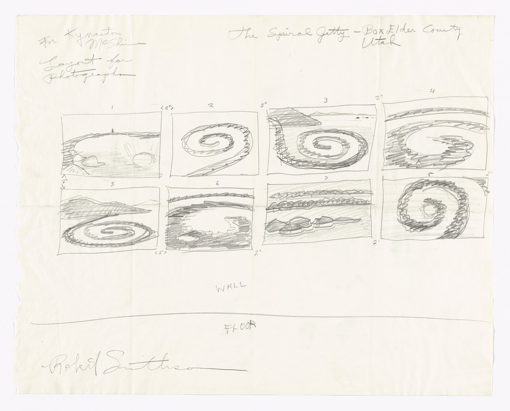 Robert Smithson. The Spiral Jetty - Box Elder County Utah. n.d. | MoMA