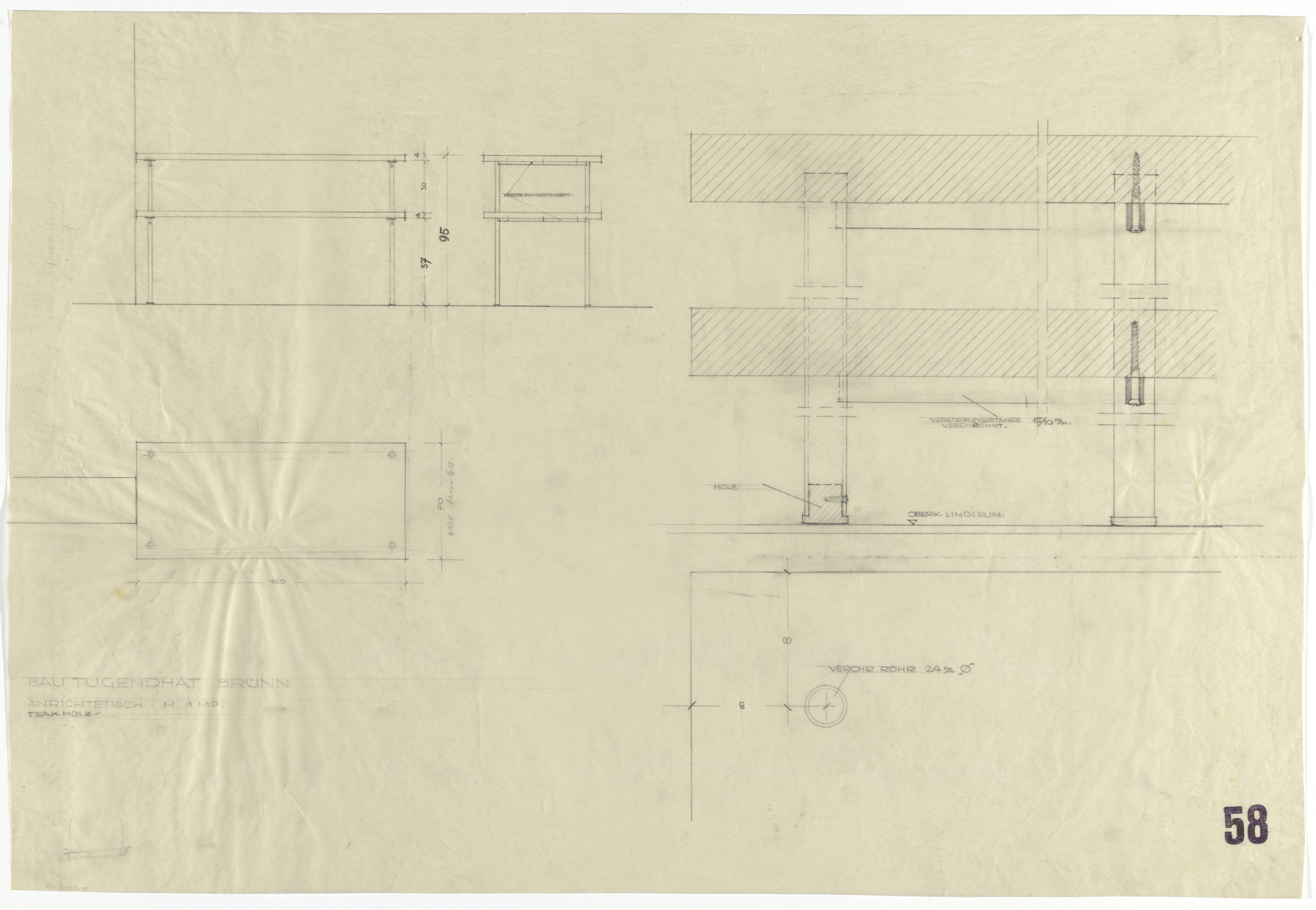 Ludwig Mies van der Rohe. Tugendhat House, Brno, Czech Republic (Plan ...