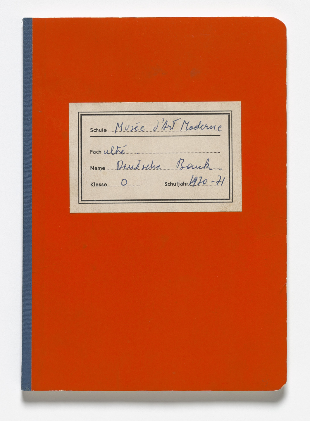 Marcel Broodthaers. Cahier (Exercise book). 1970–71 | MoMA