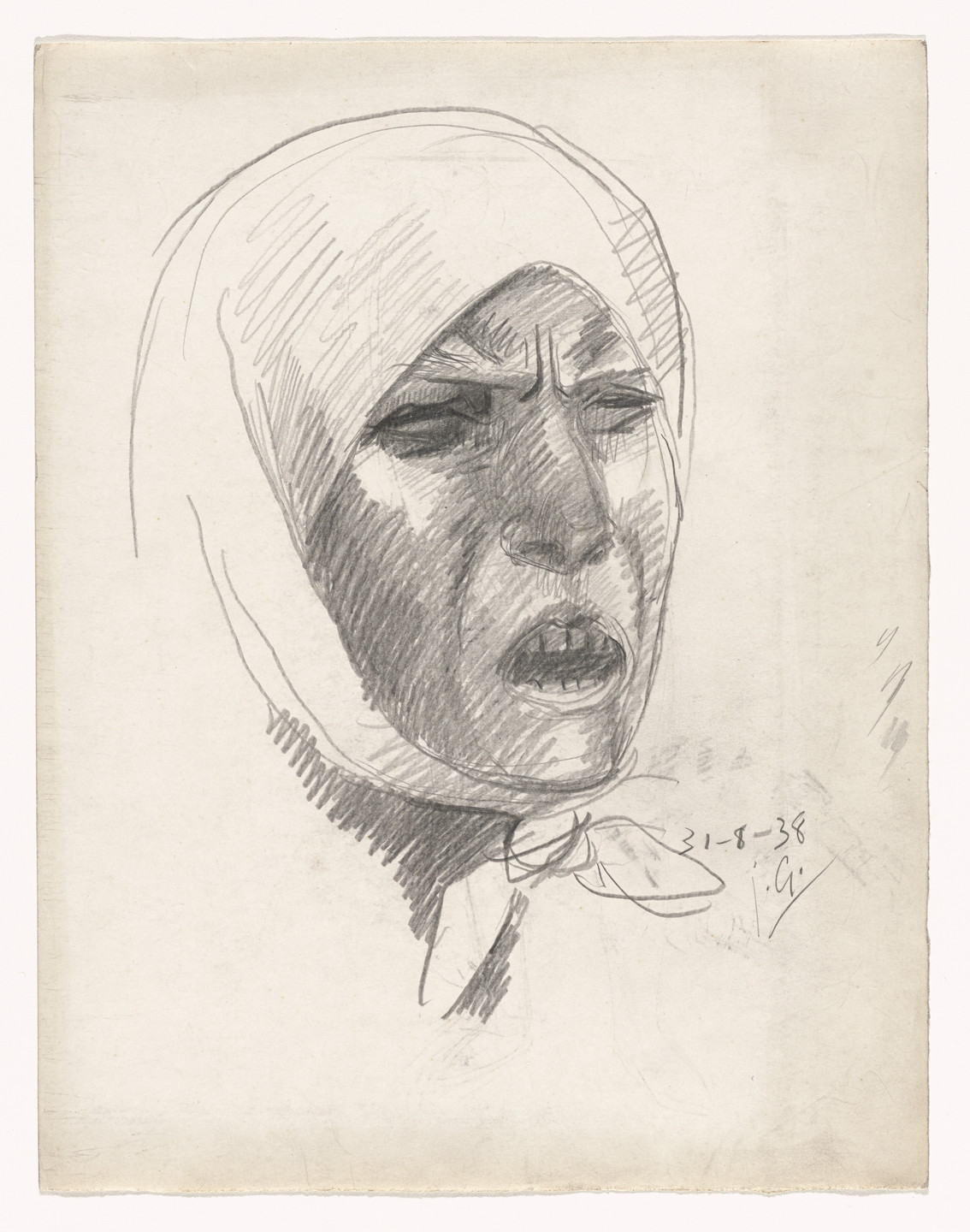 Julio González. Head of Montserrat Crying, No. 1. 1938 | MoMA