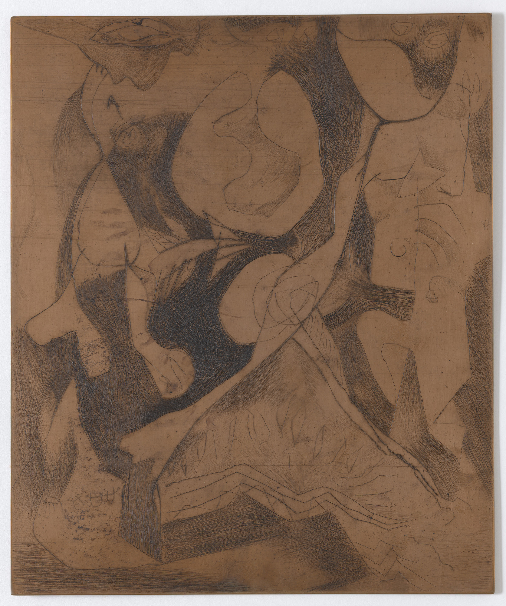 Jackson Pollock. Plate for Untitled (1) and Untitled (2). c. 1944 | MoMA