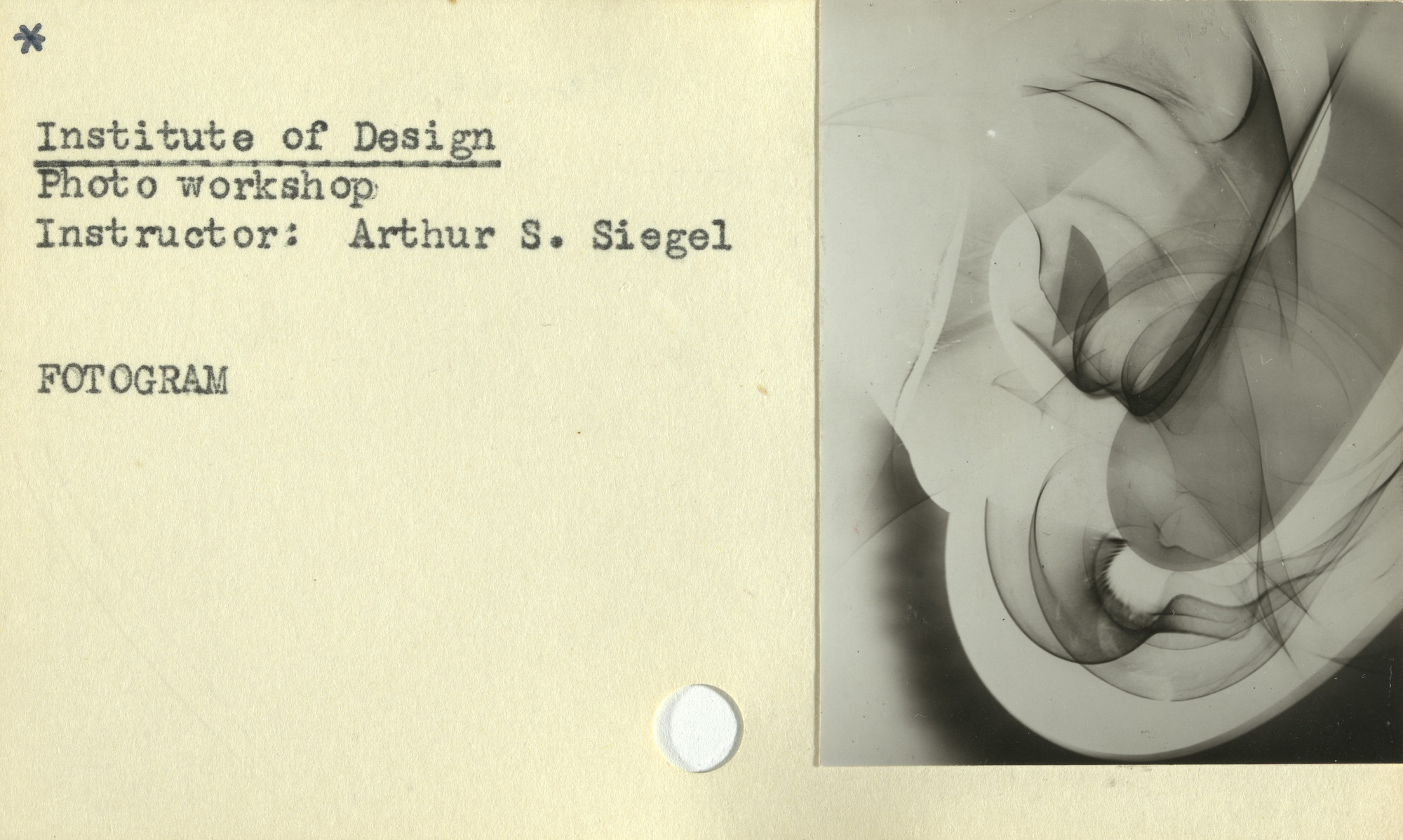 Arthur Siegel, Institute of Design. Untitled instructional card. c ...