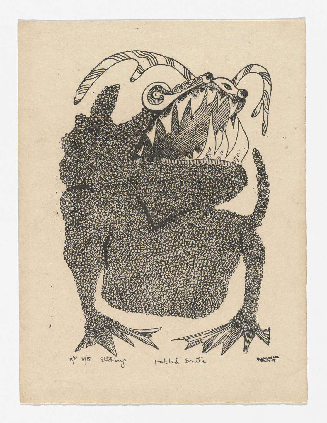 Uche Okeke. Fabled Brute. 1959 | MoMA