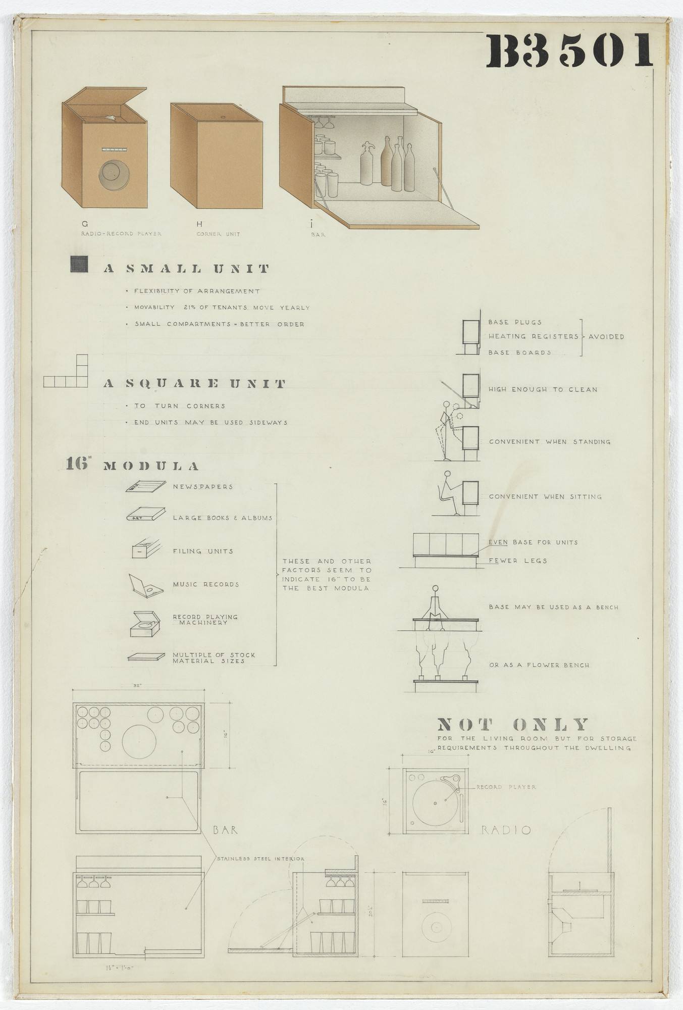 Charles Eames, Eero Saarinen. Cabinets (Entry Panel for MoMA ...