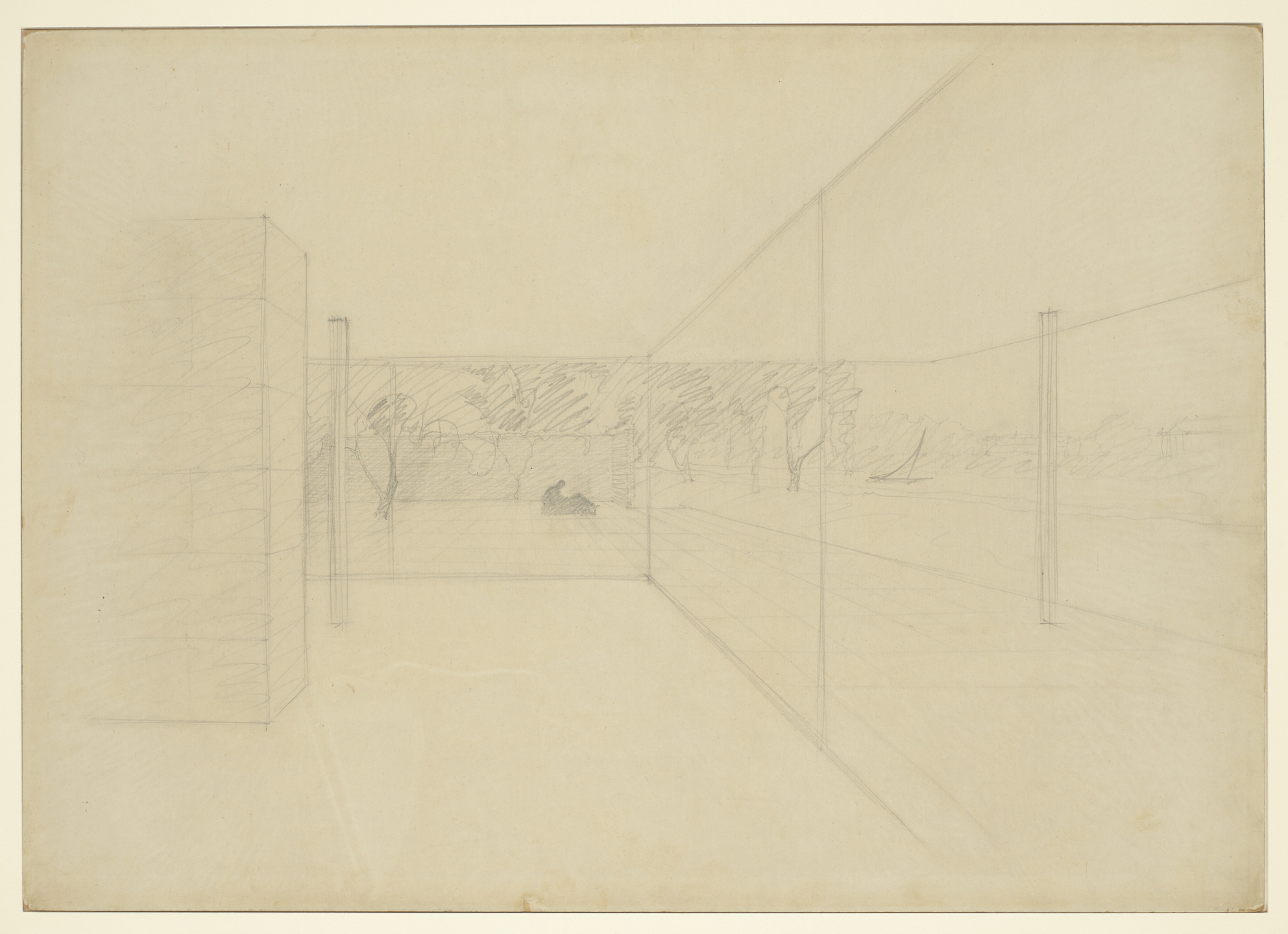 Ludwig Mies van der Rohe. Hubbe House Project , Magdeburg, Germany ...