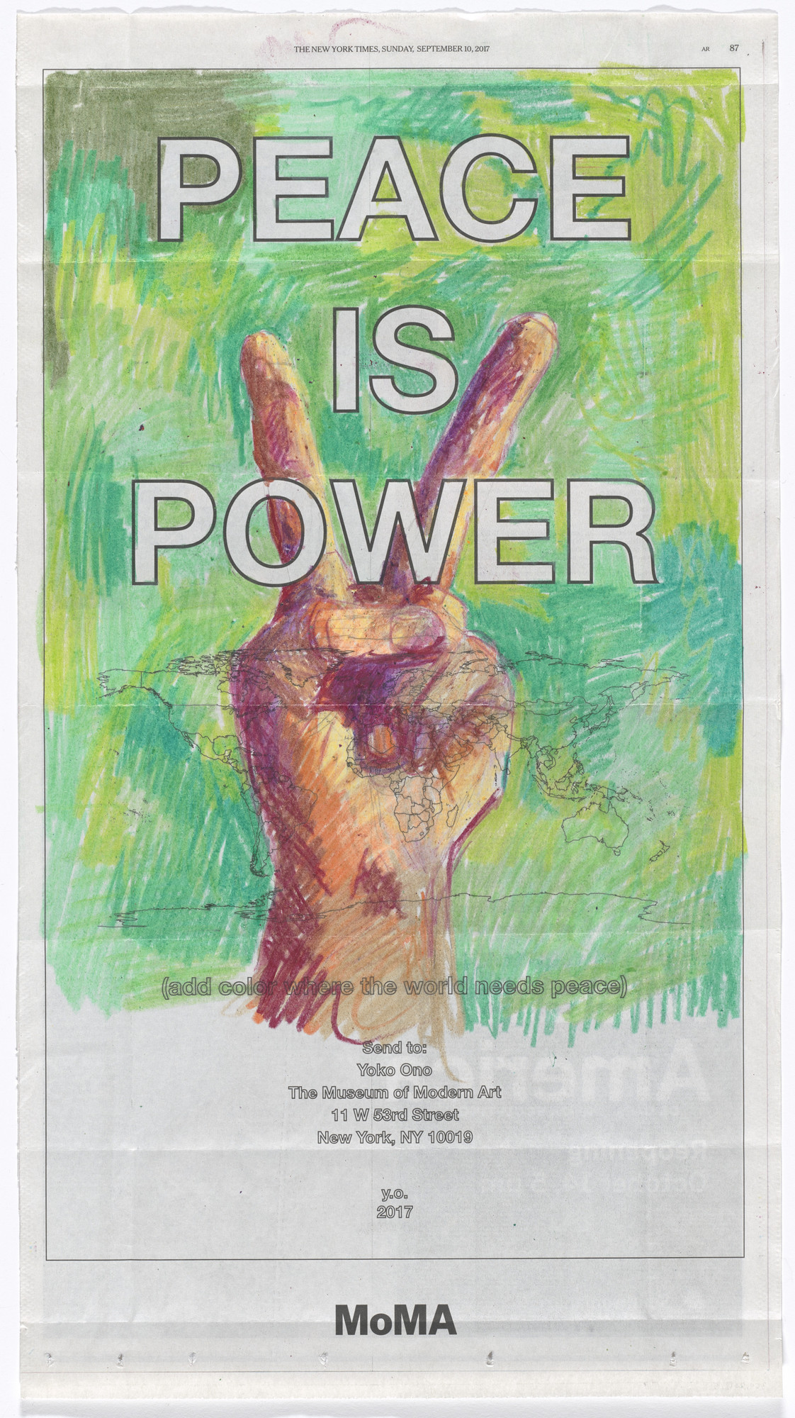 Yoko Ono. Power of Peace. 2017 | MoMA