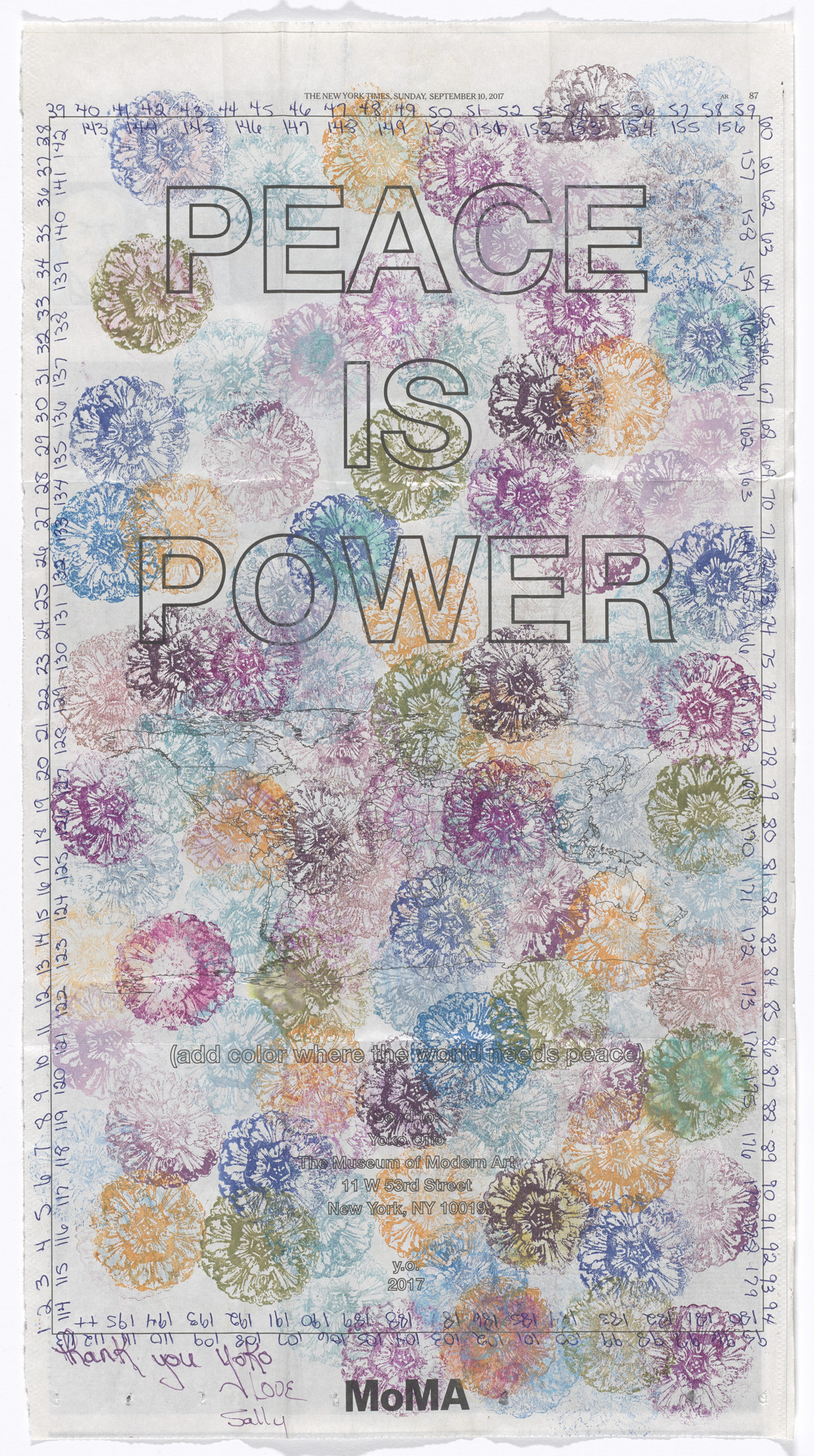 Yoko Ono. Power of Peace. 2017 | MoMA