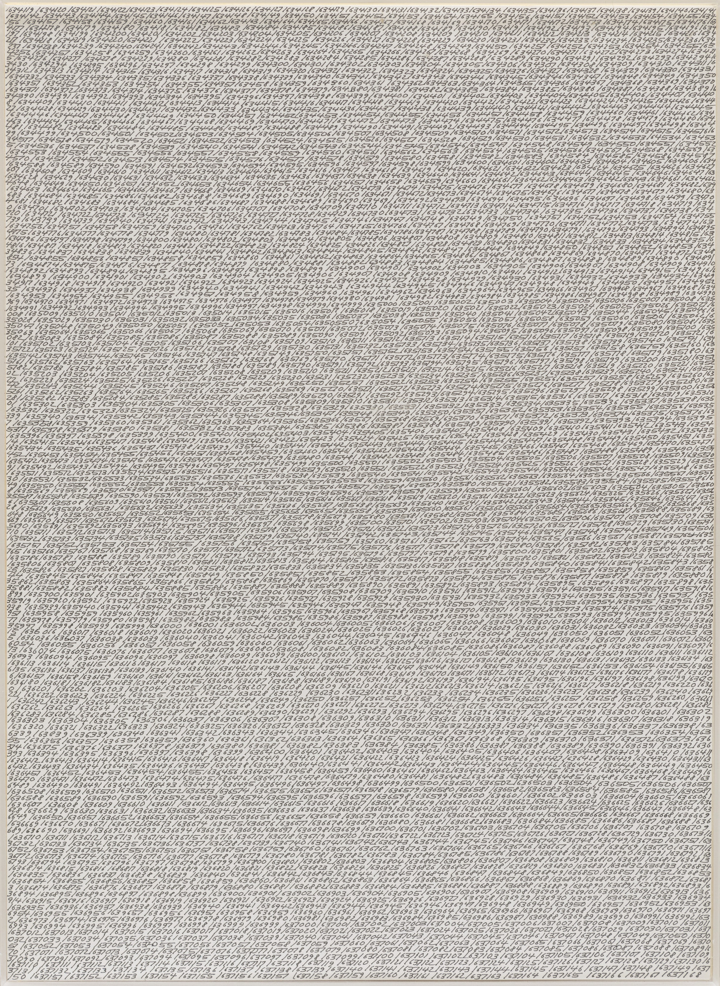 Roman Opalka. 1965/1. Detail 1634119-1637168*. n.d. | MoMA