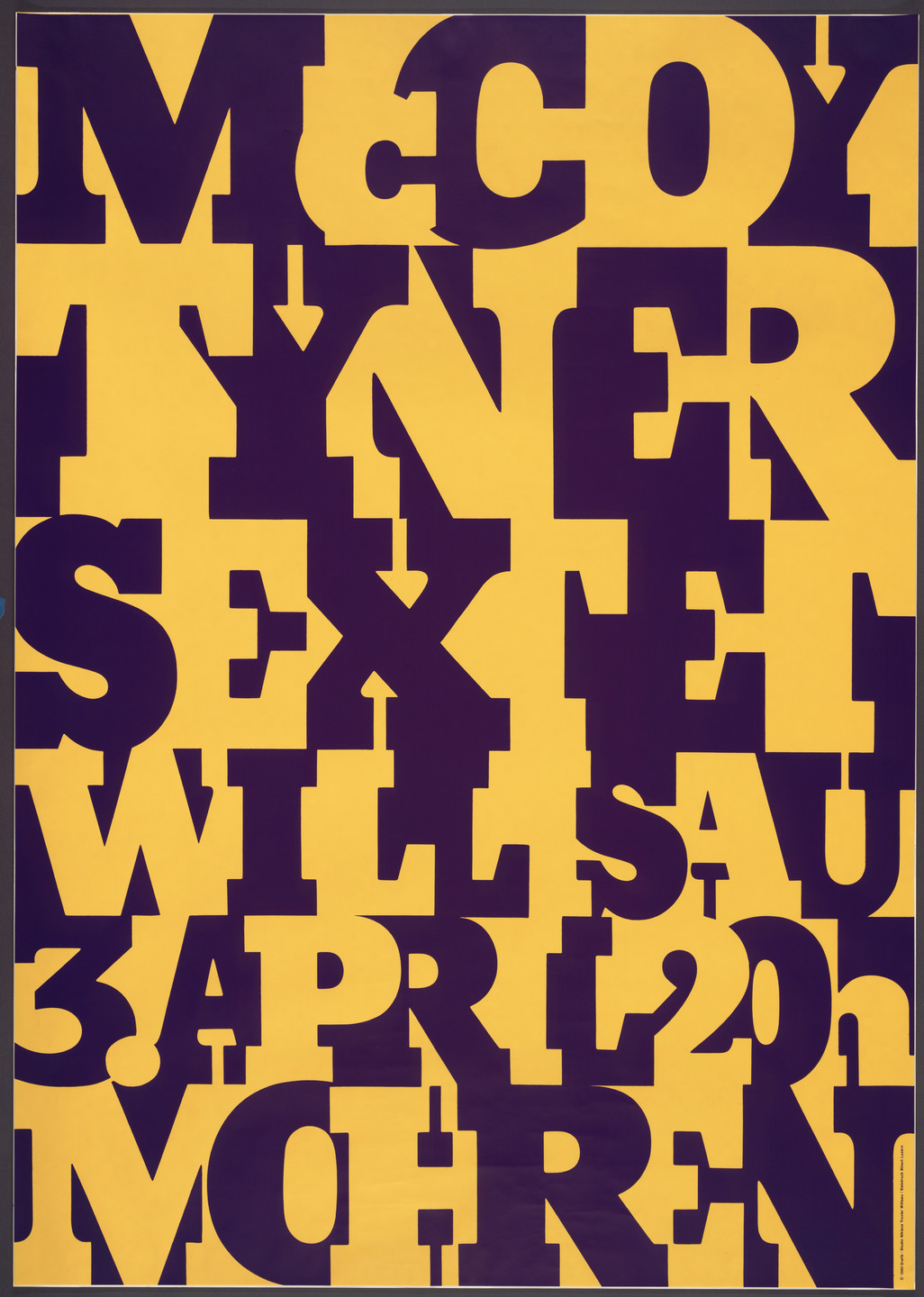 Niklaus Troxler. McCoy Tyner Sextet. 1980 | MoMA