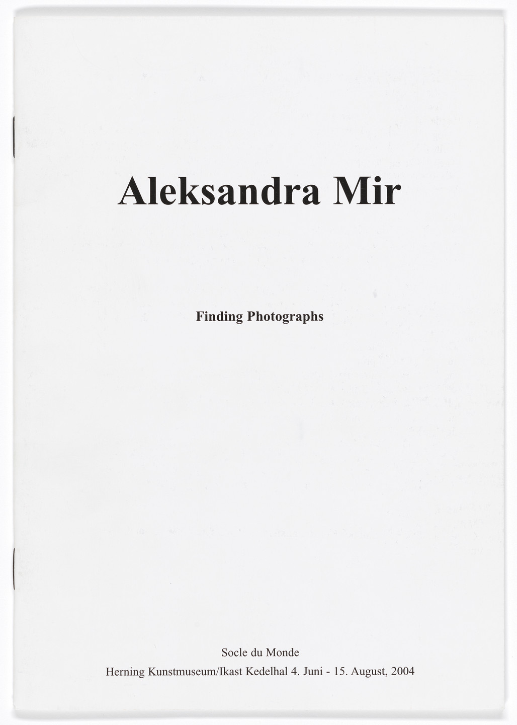Aleksandra Mir. Finding Photographs. 2004 | MoMA