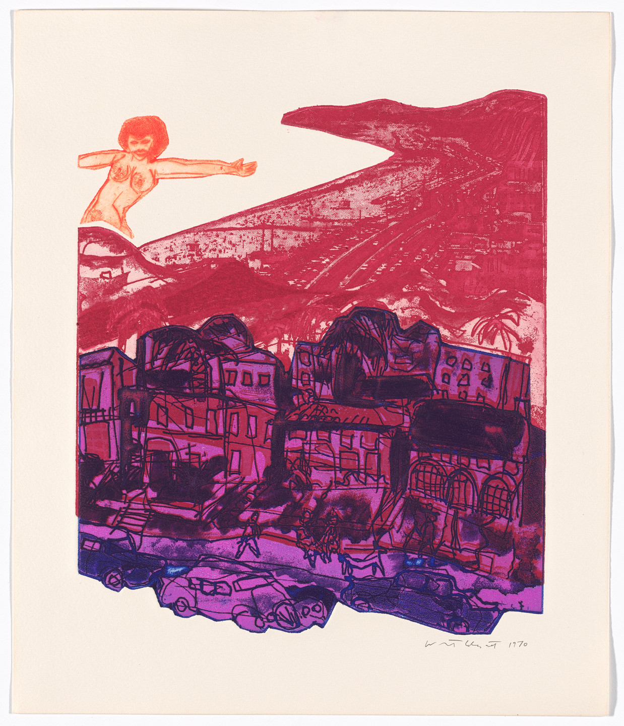 Warrington Colescott. V: Catalina View (folio 17) from The Mariposa ...