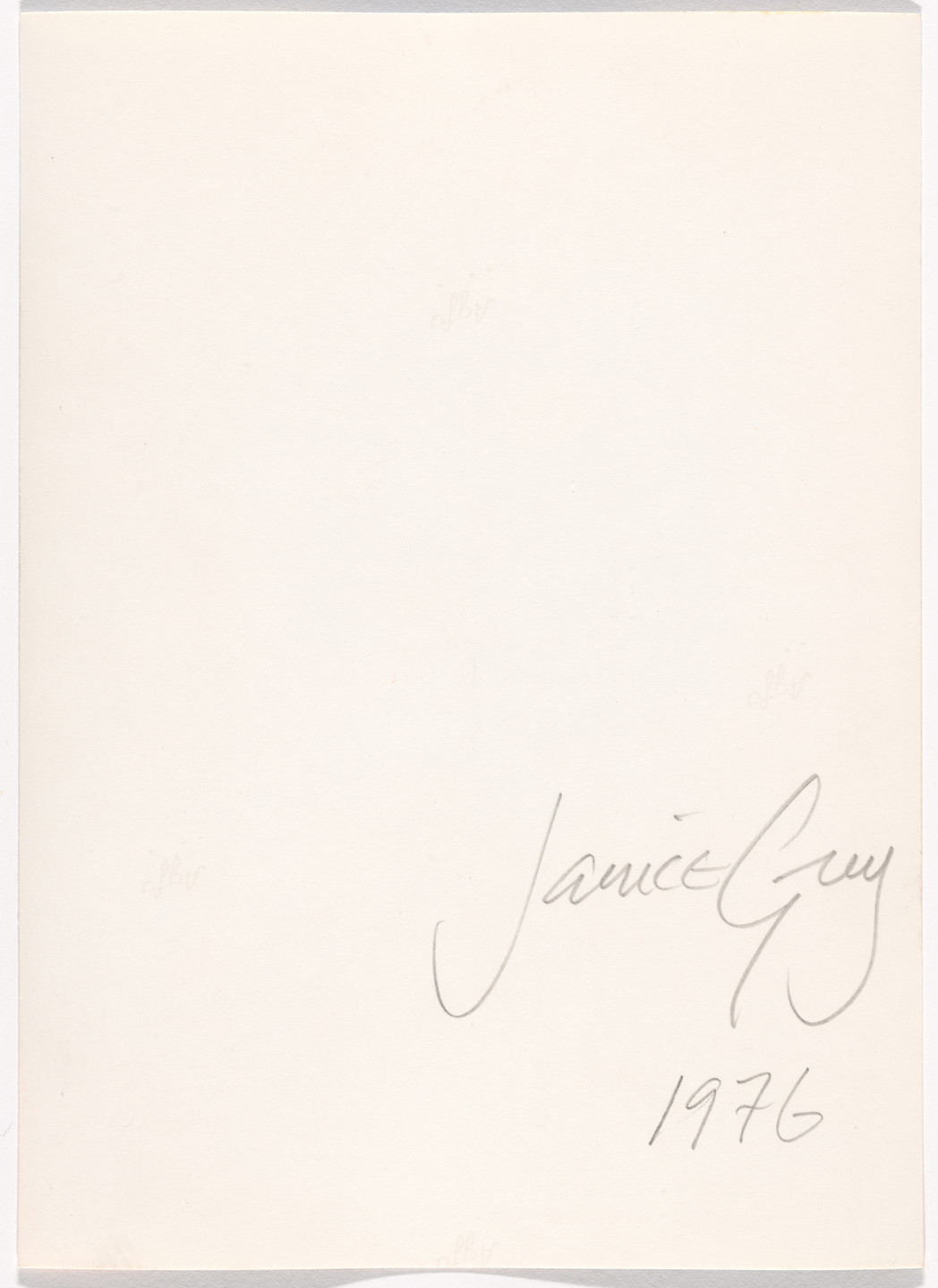 Janice Guy. Untitled. 1976 | MoMA