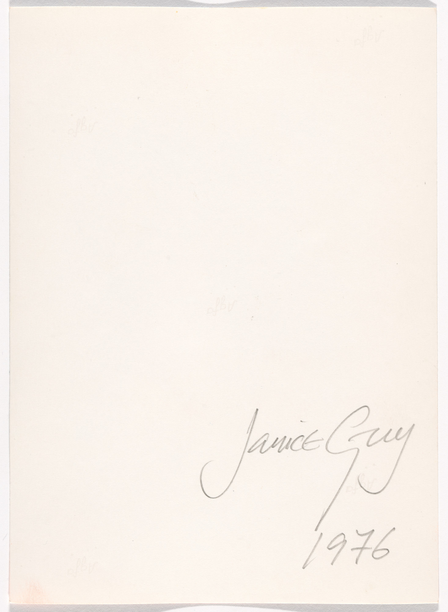 Janice Guy. Untitled. 1976 | MoMA