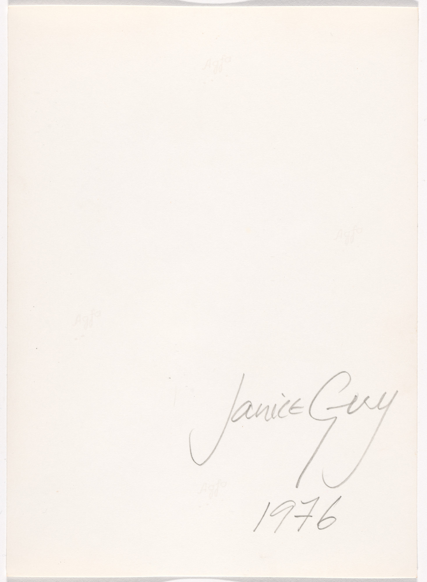 Janice Guy. Untitled. 1976 | MoMA
