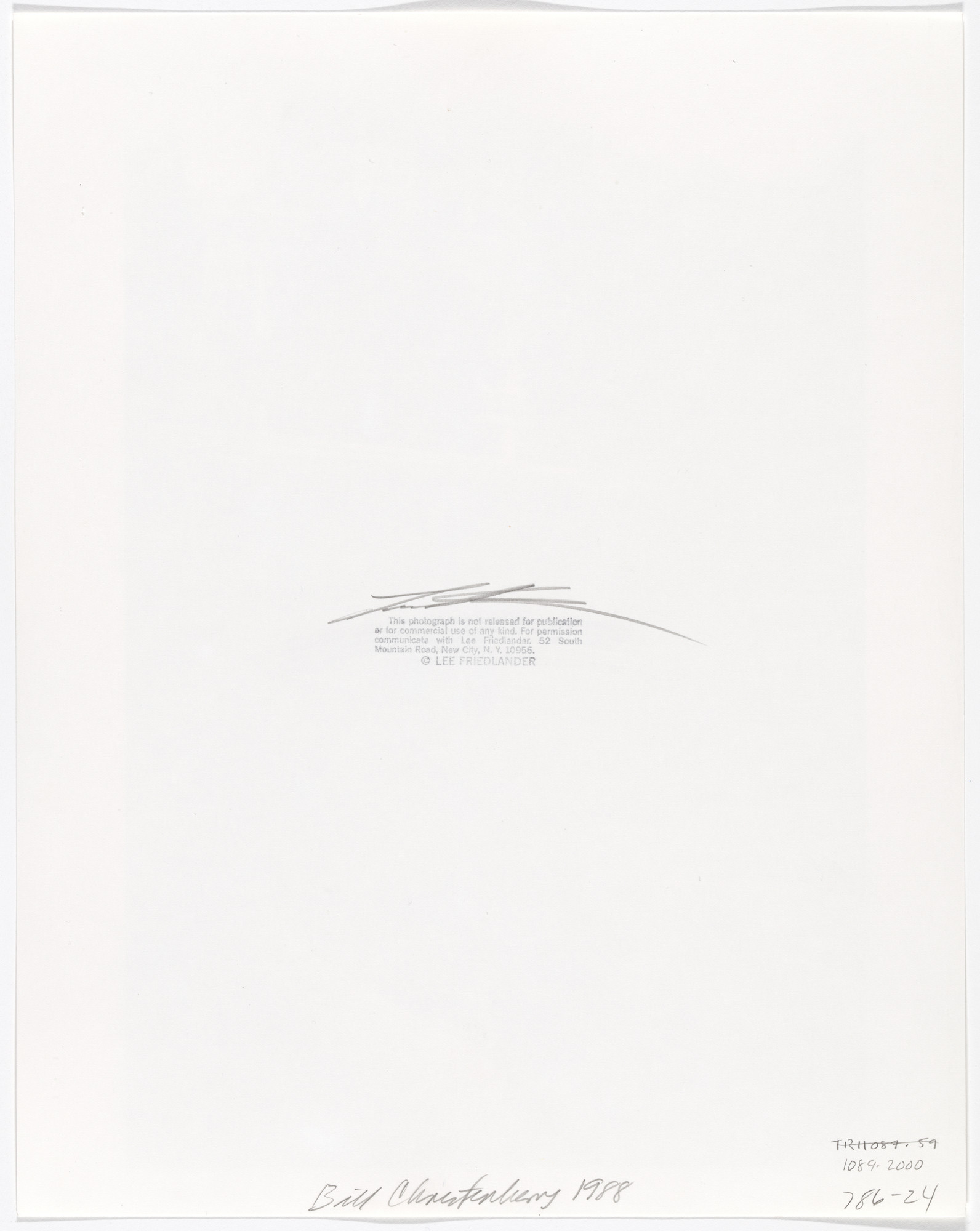 Lee Friedlander. William Christenberry. 1988 | MoMA