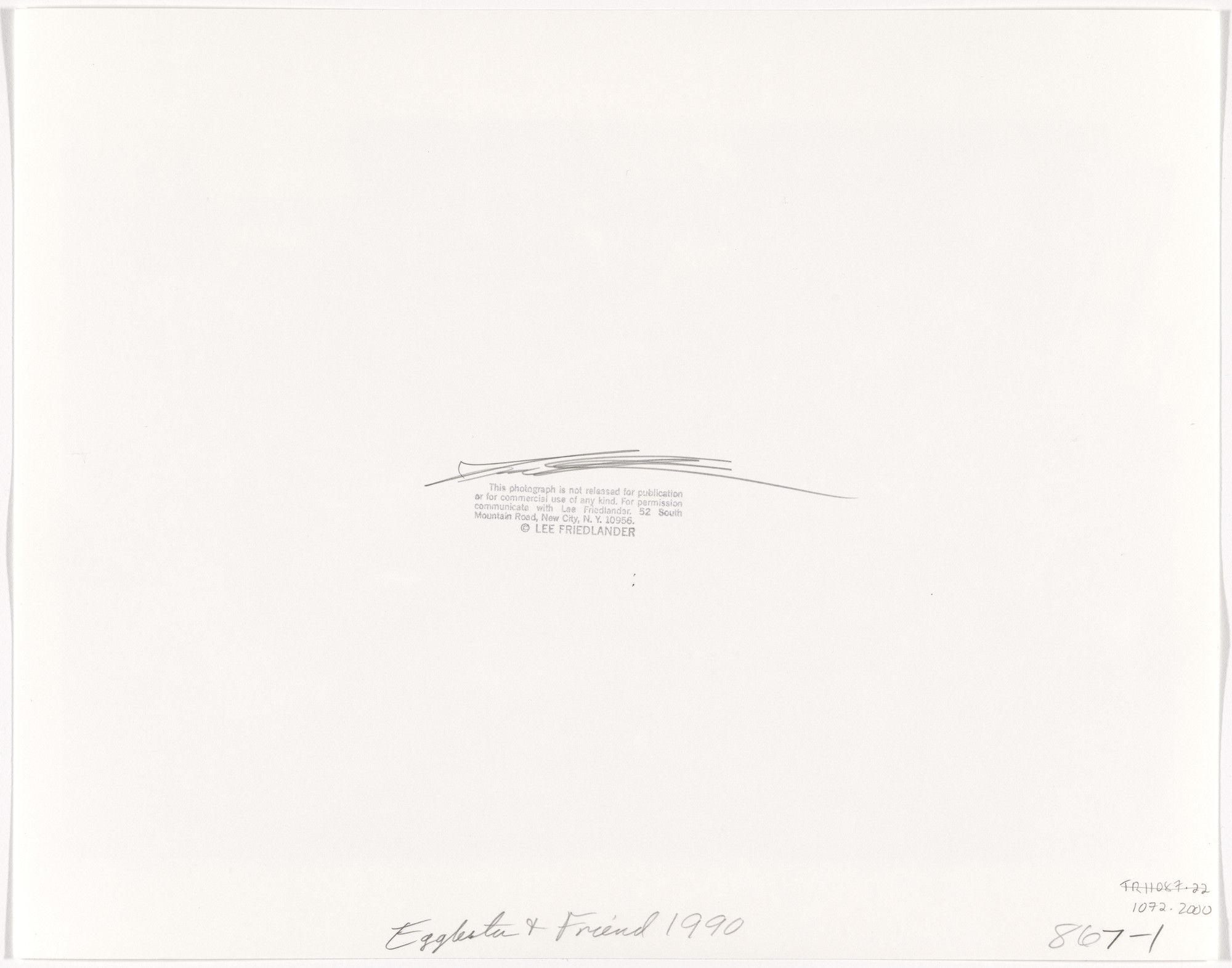 Lee Friedlander. William Eggleston and Friend. 1990 | MoMA