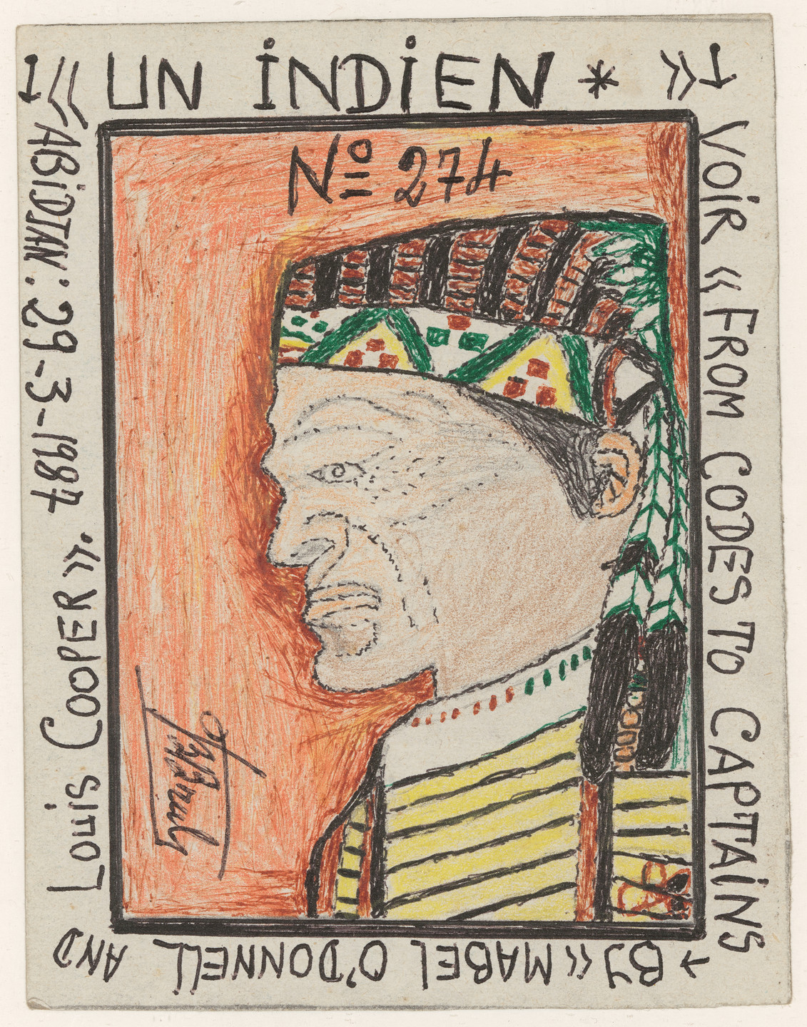 Frédéric Bruly Bouabré. «Un indien» Voir «From codes to captains by ...