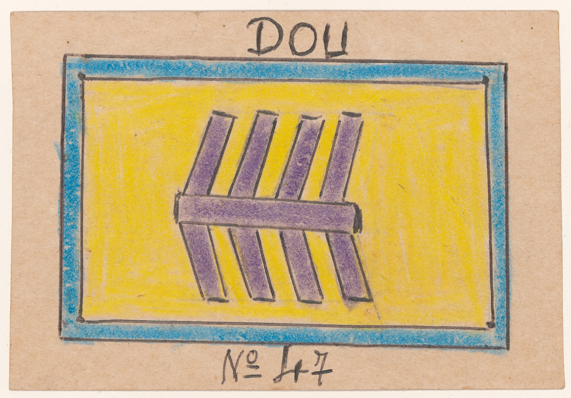 Frédéric Bruly Bouabré. DOU N° 47 from Alphabet Bété. 1990 | MoMA
